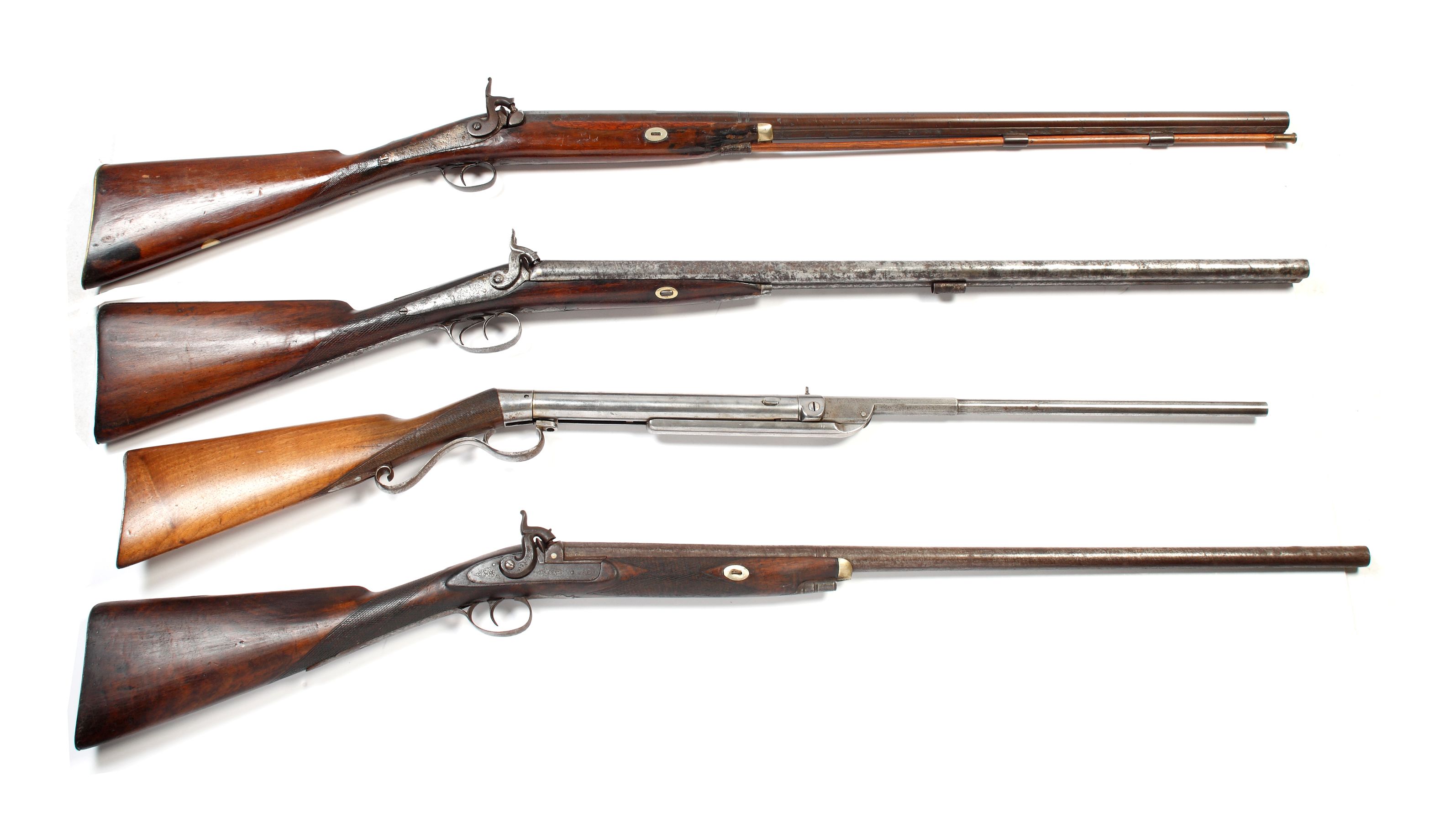 Bonhams : Three Percussion Sporting Guns and an Air Rifle