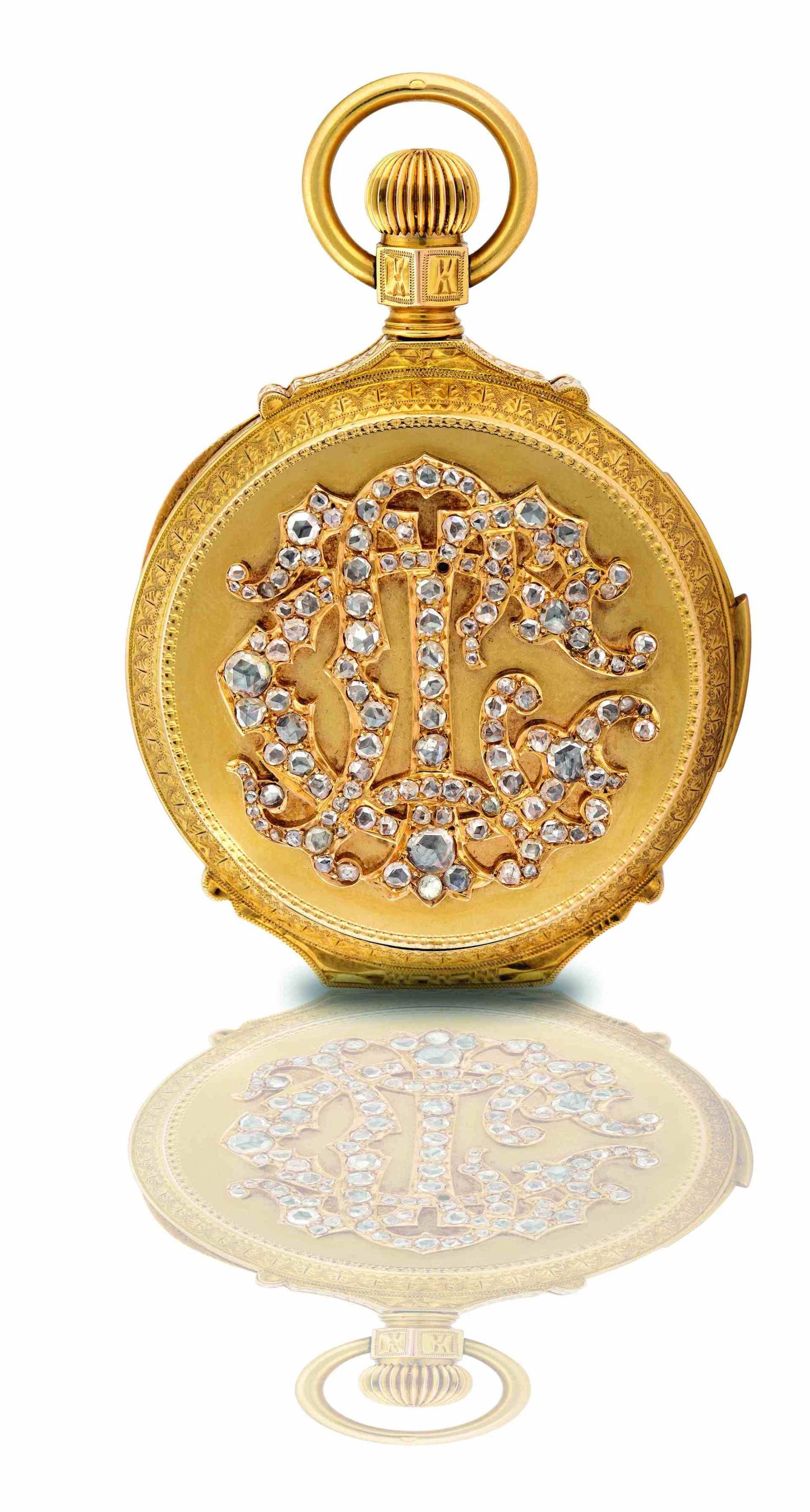 Bonhams : Gathmann Hermanos. A very fine 18ct gold and diamond set full ...