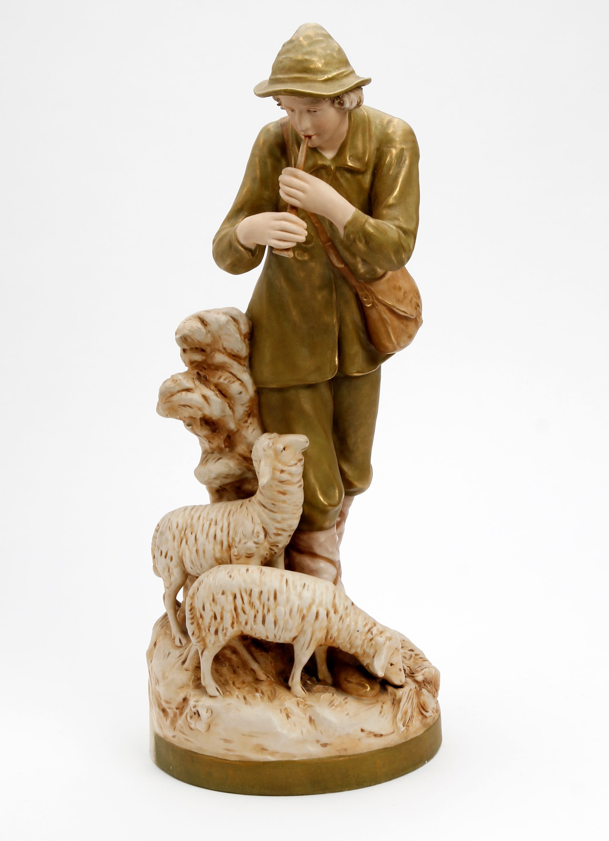 Bonhams : A Royal Dux figure of a shepherd Circa 1900