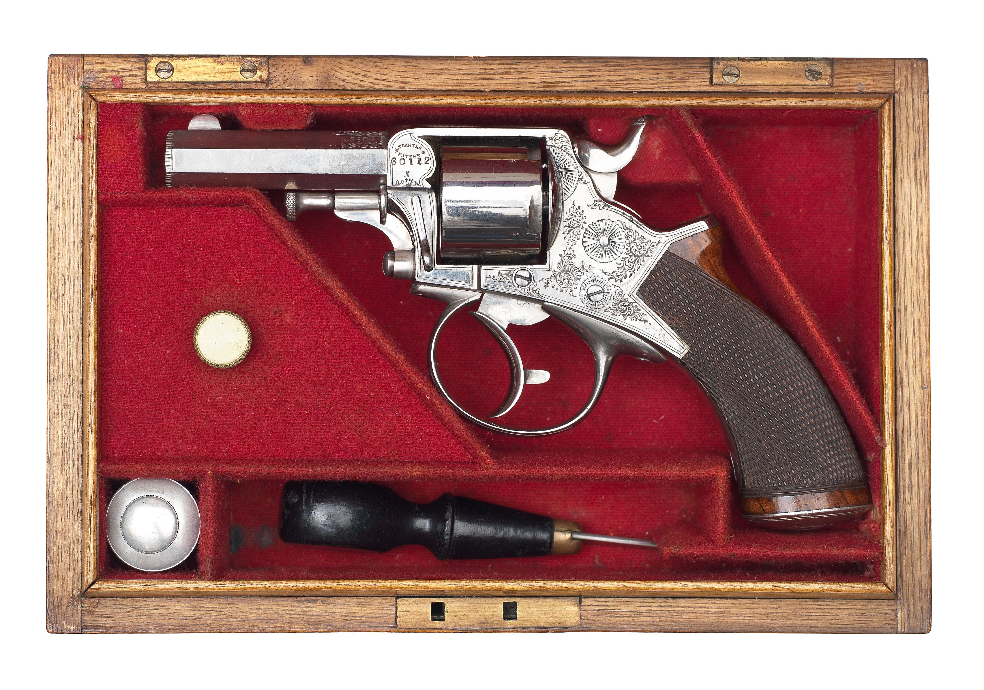 Bonhams : A cased Tranter patent .380CF 'Model 1868' five-shot revolver ...