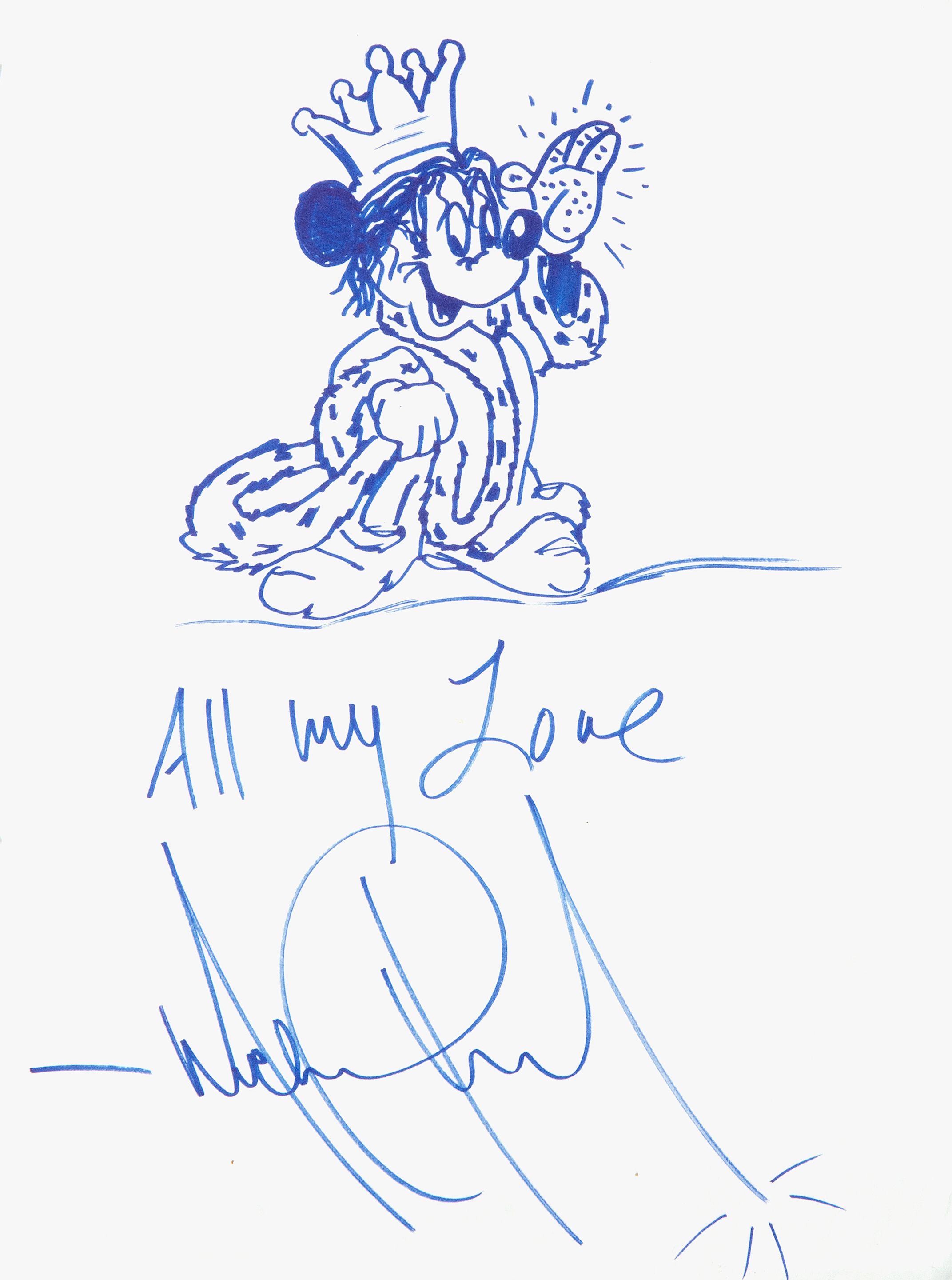 Bonhams : Michael Jackson A drawing of Mickey Mouse by Michael Jackson,