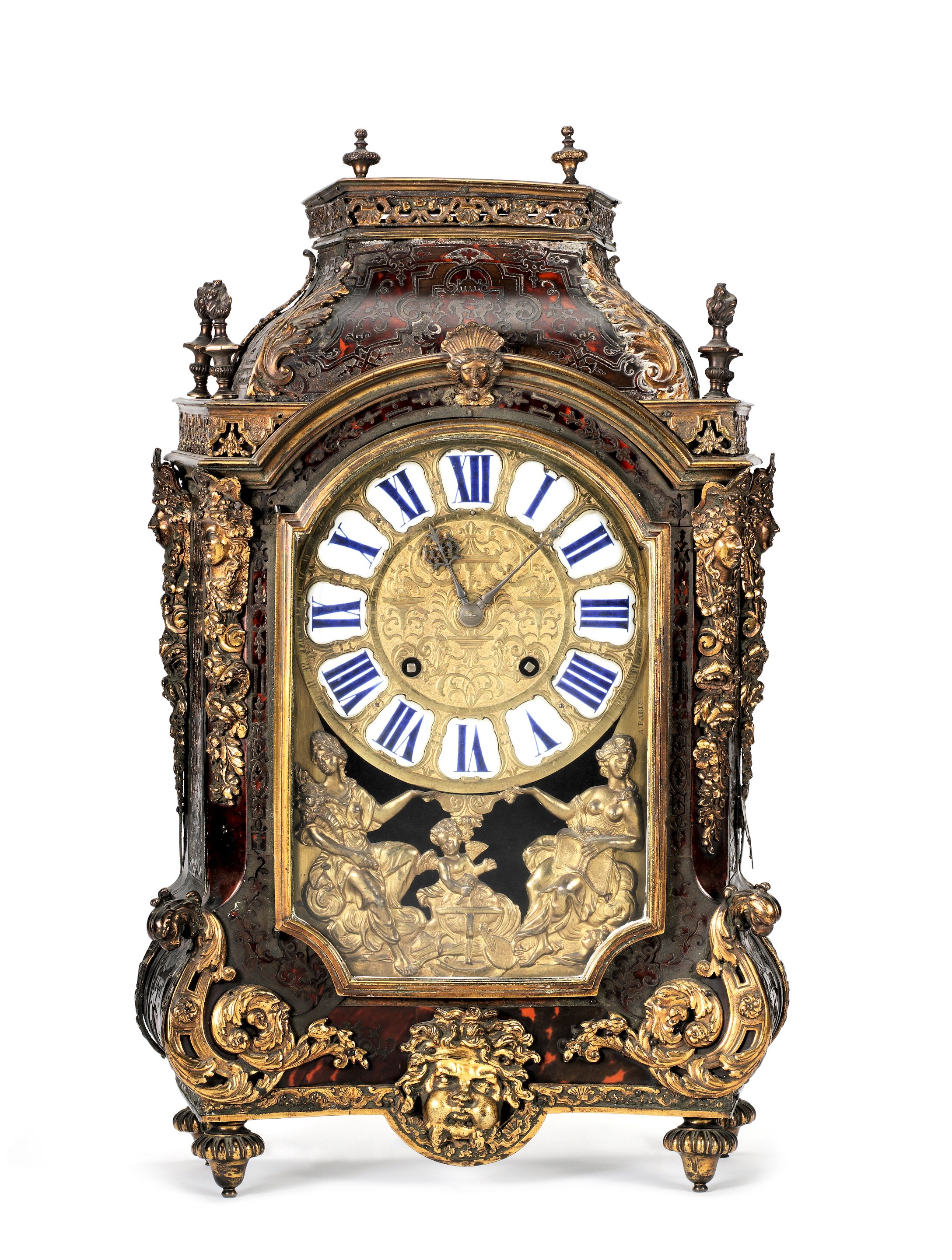 Bonhams : An early 18th century boulle table clock Gribelin, Paris