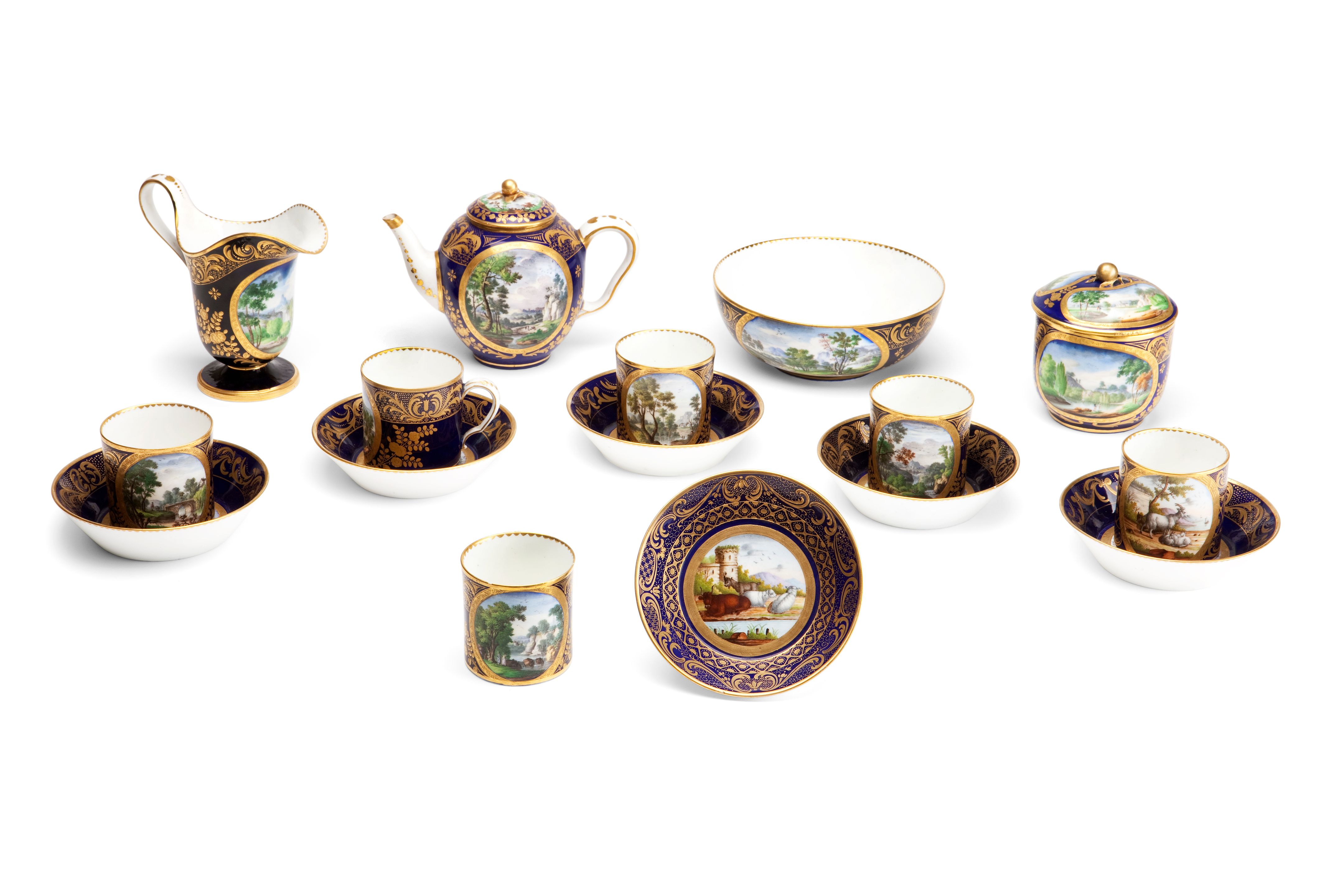 Bonhams : A Sèvres porcelain tea set Circa 1776