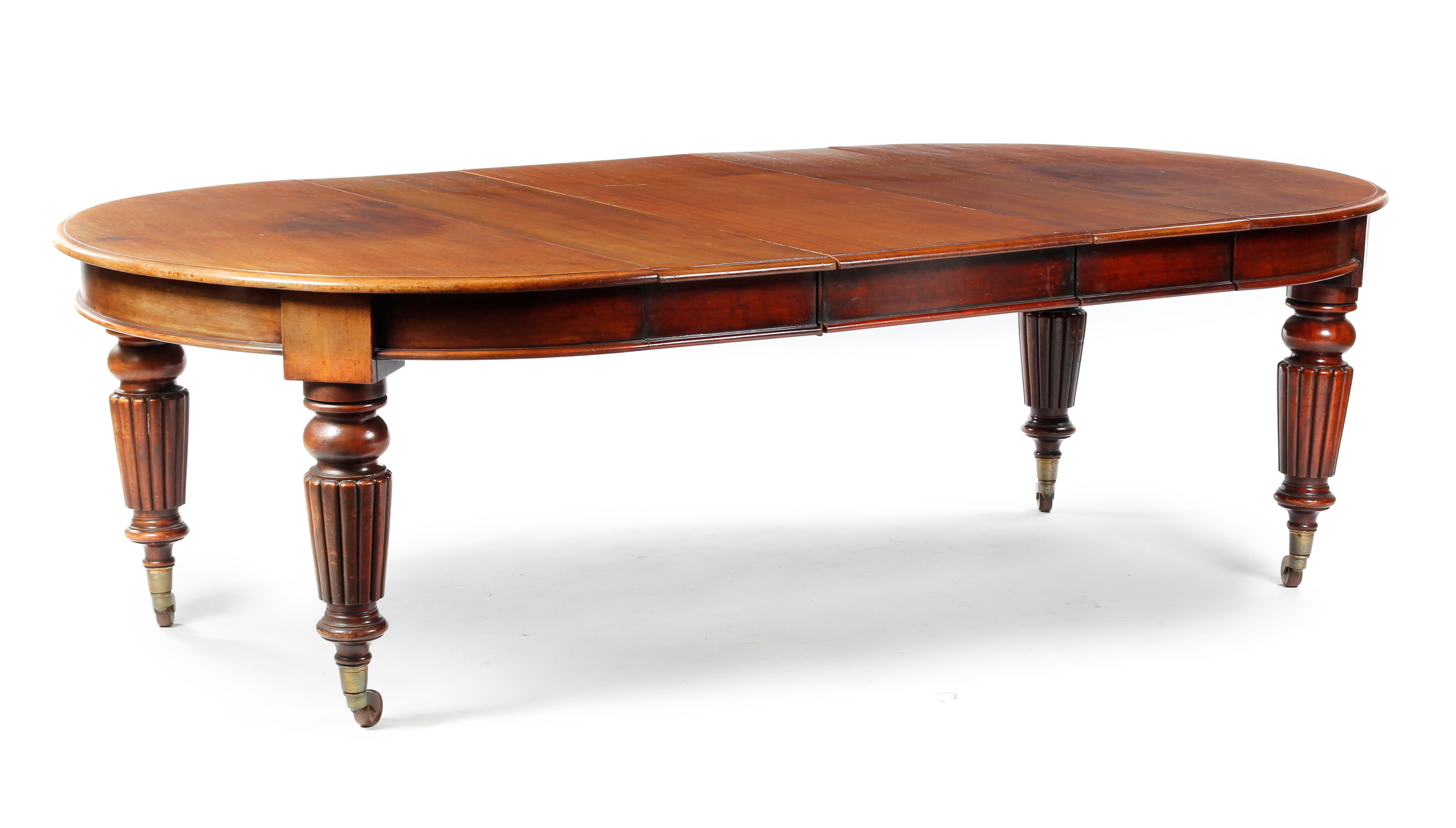 Bonhams : An early Victorian mahogany wind-out extending dining table ...