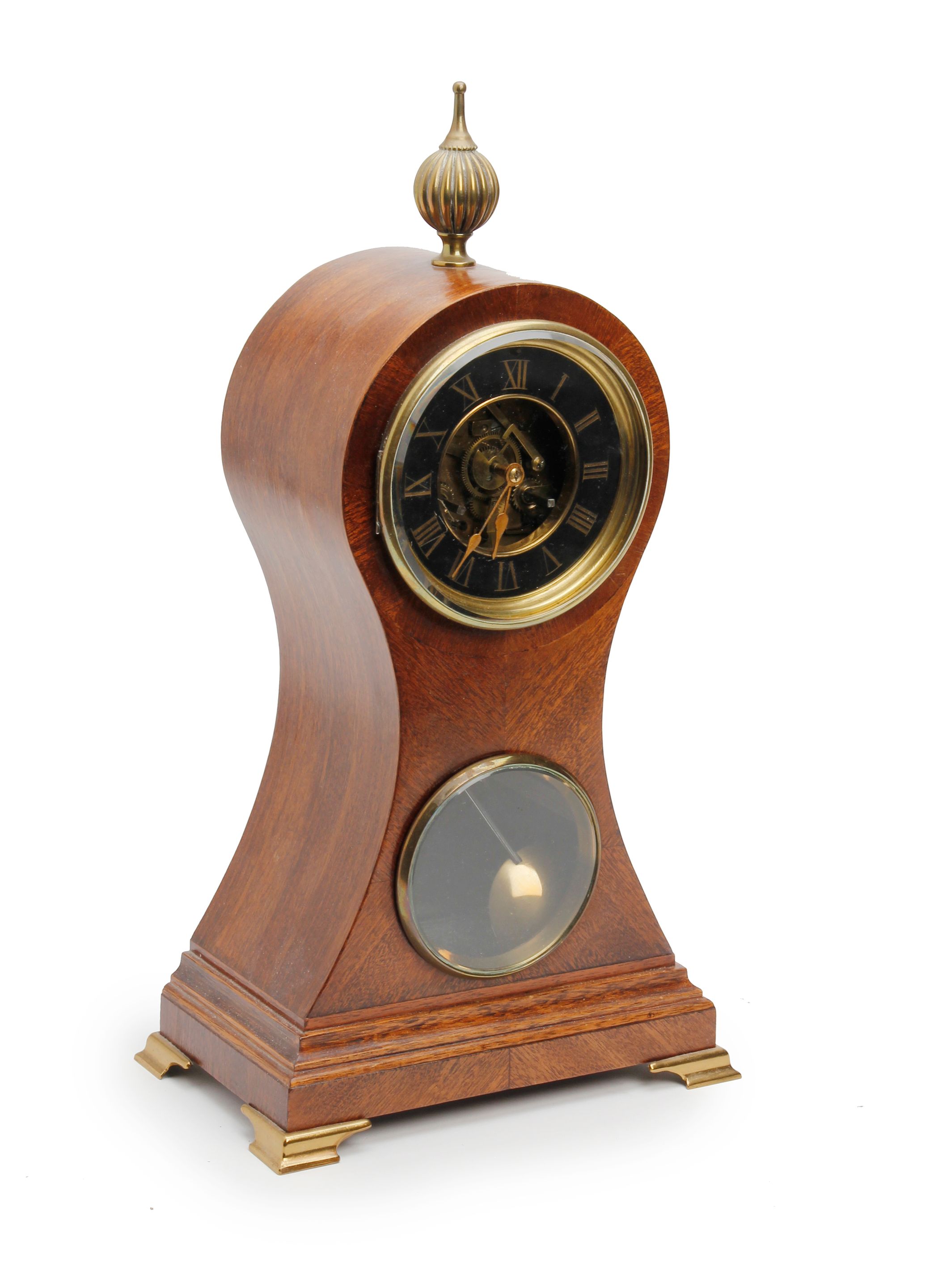 Bonhams : A late 19th century French mahogany balloon shaped clock ...