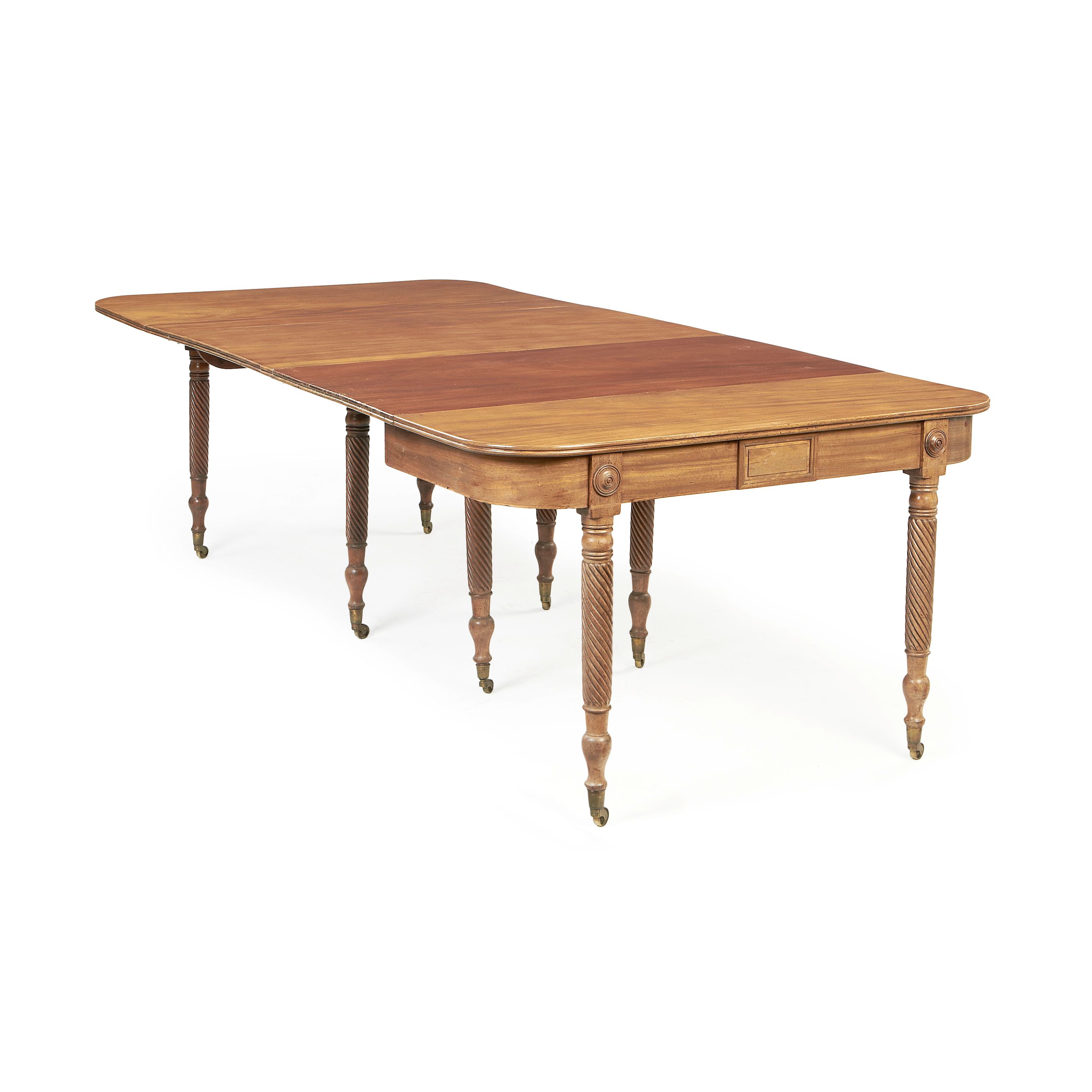 Bonhams : A Regency mahogany concertina-action extending dining table ...