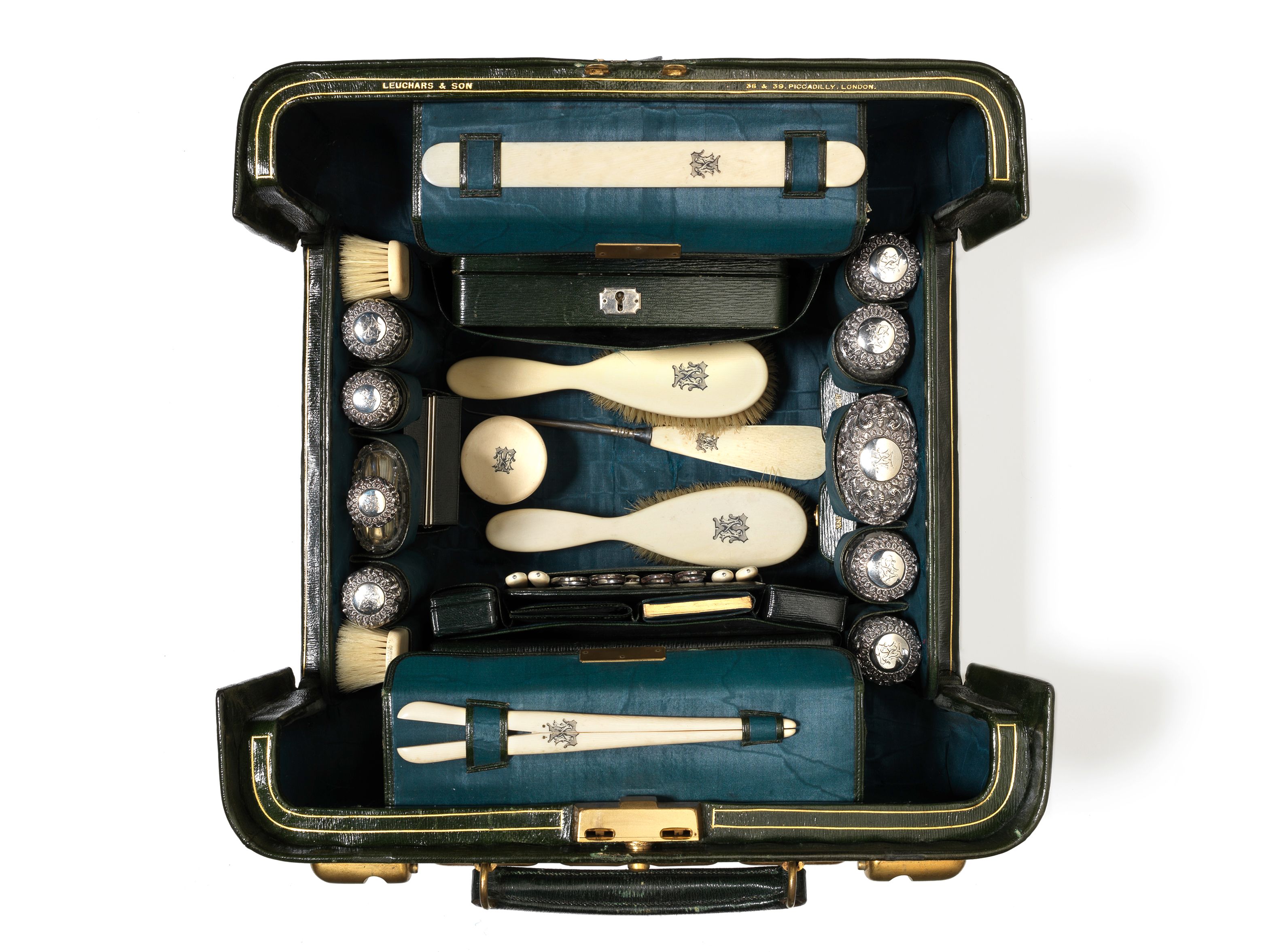 Bonhams : A late 19th Century green Moroccan leather Gladstone-style ...