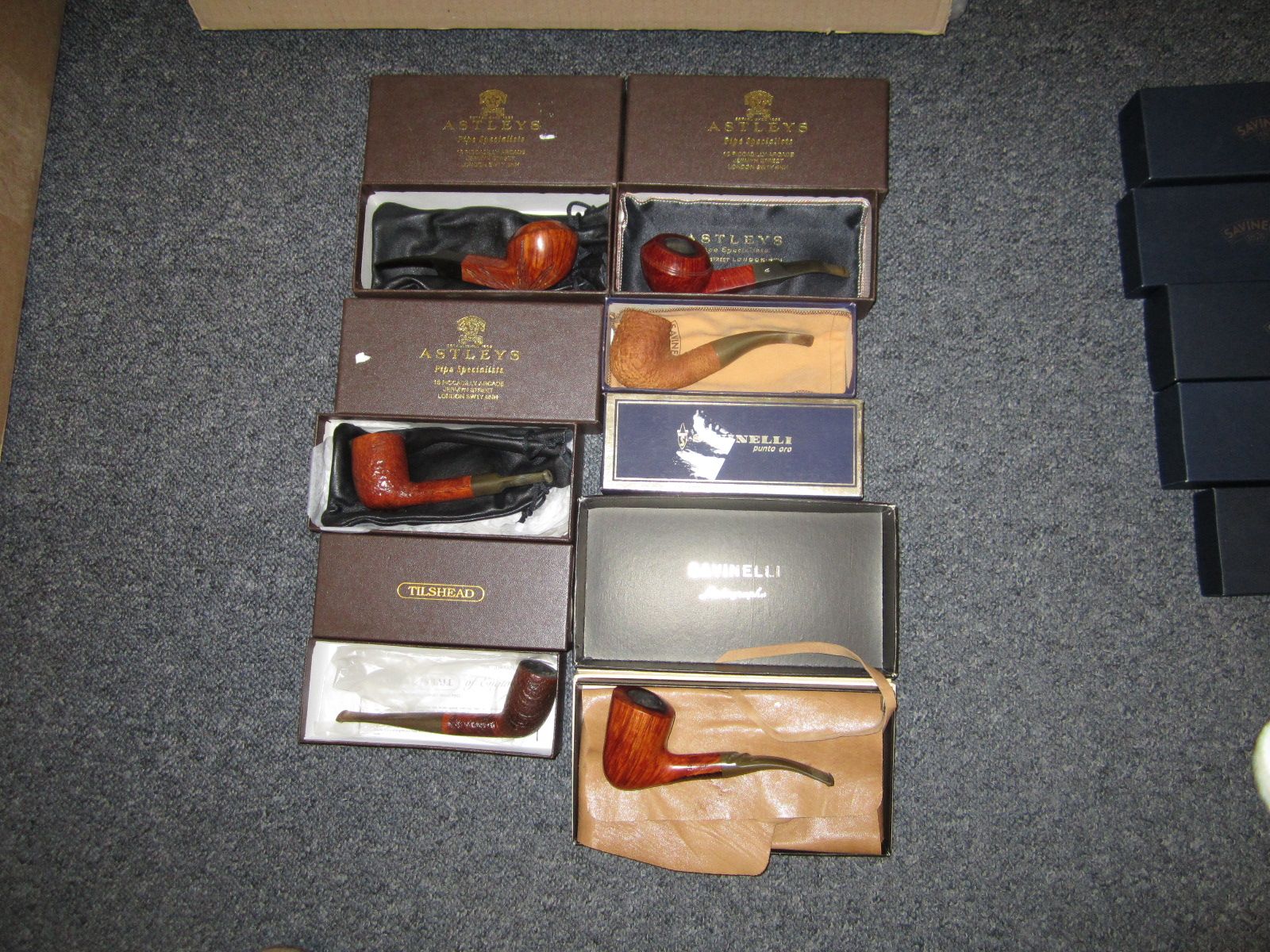 Bonhams : Six boxed pipe smoking, pipes