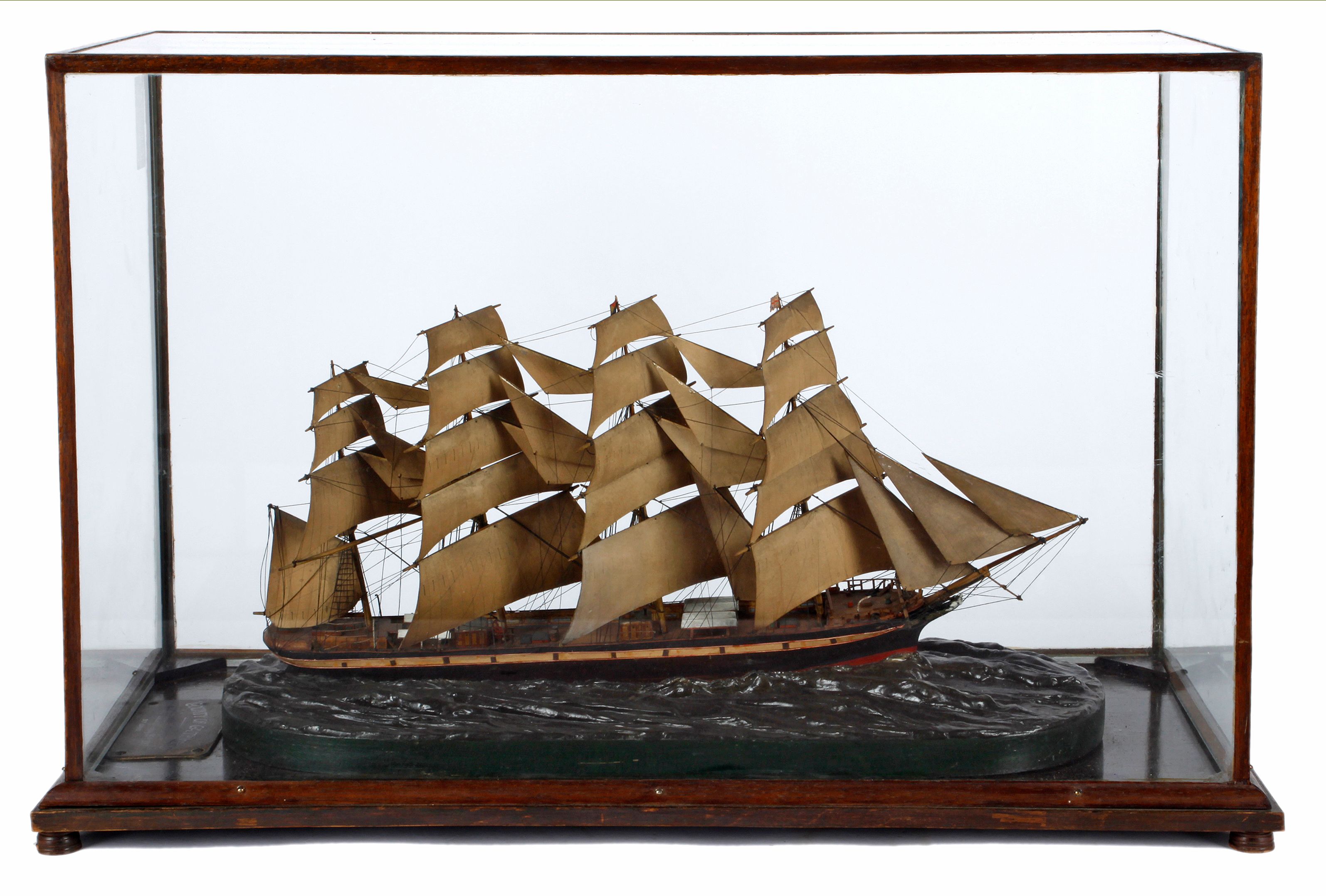 Bonhams : A cased ship model of a four masted ship, County of Caithness