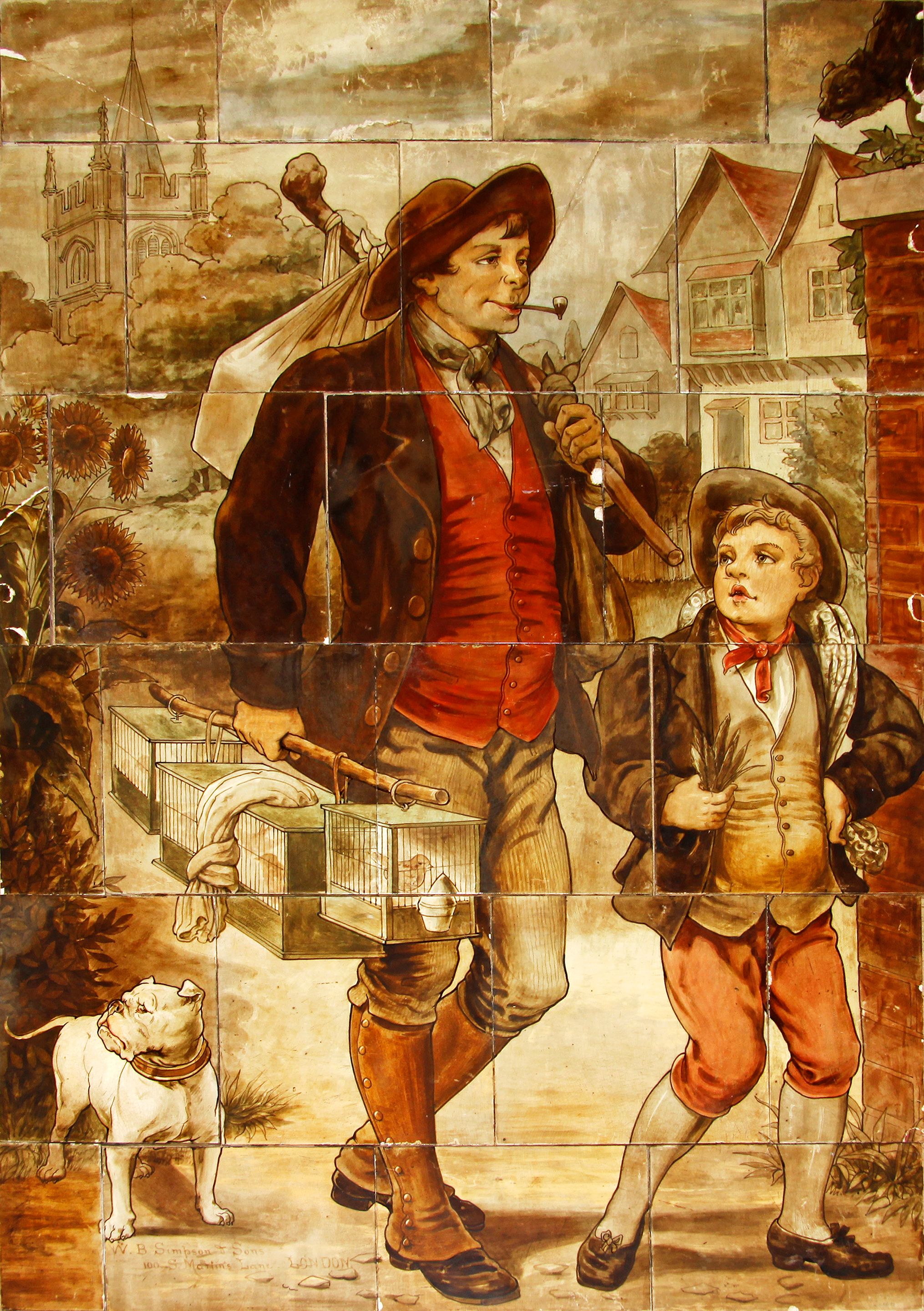 Bonhams : A large W. B. Simpson large tile panel, late 19th century