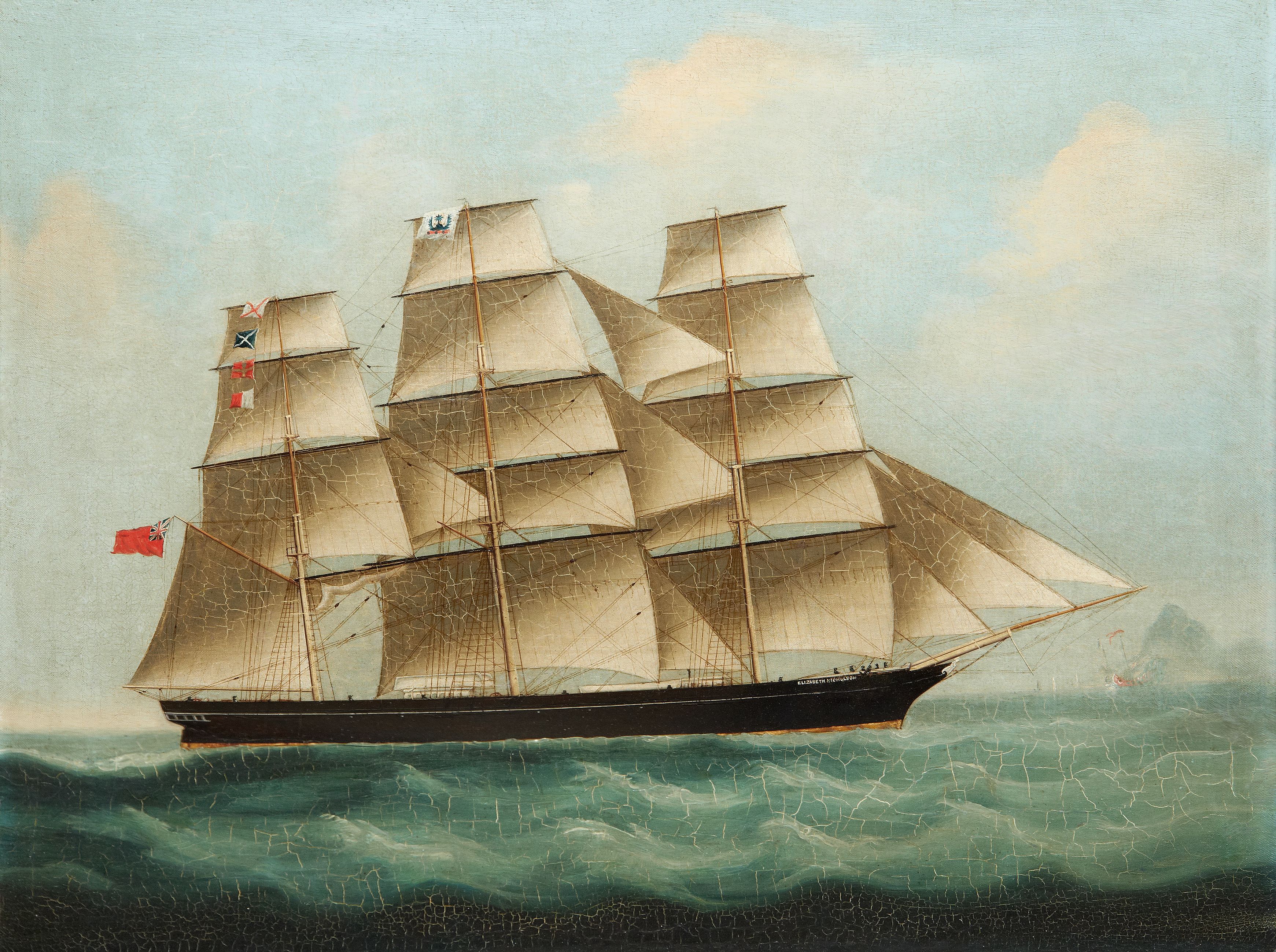 Bonhams : Chinese School, 19th Century The tea clipper Elizabeth ...