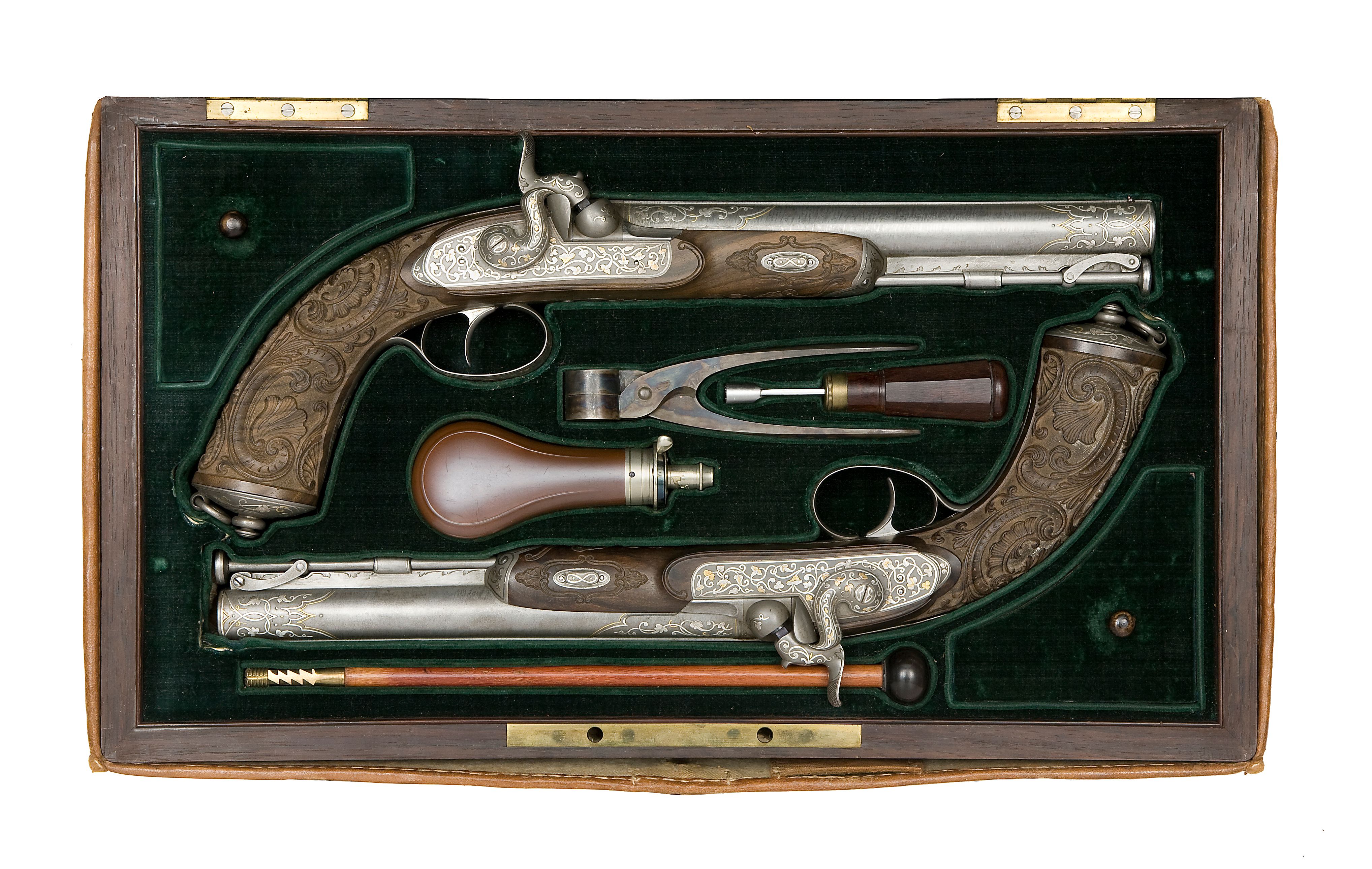Bonhams : A Fine Cased Pair Of 20-Bore Percussion Target Pistols