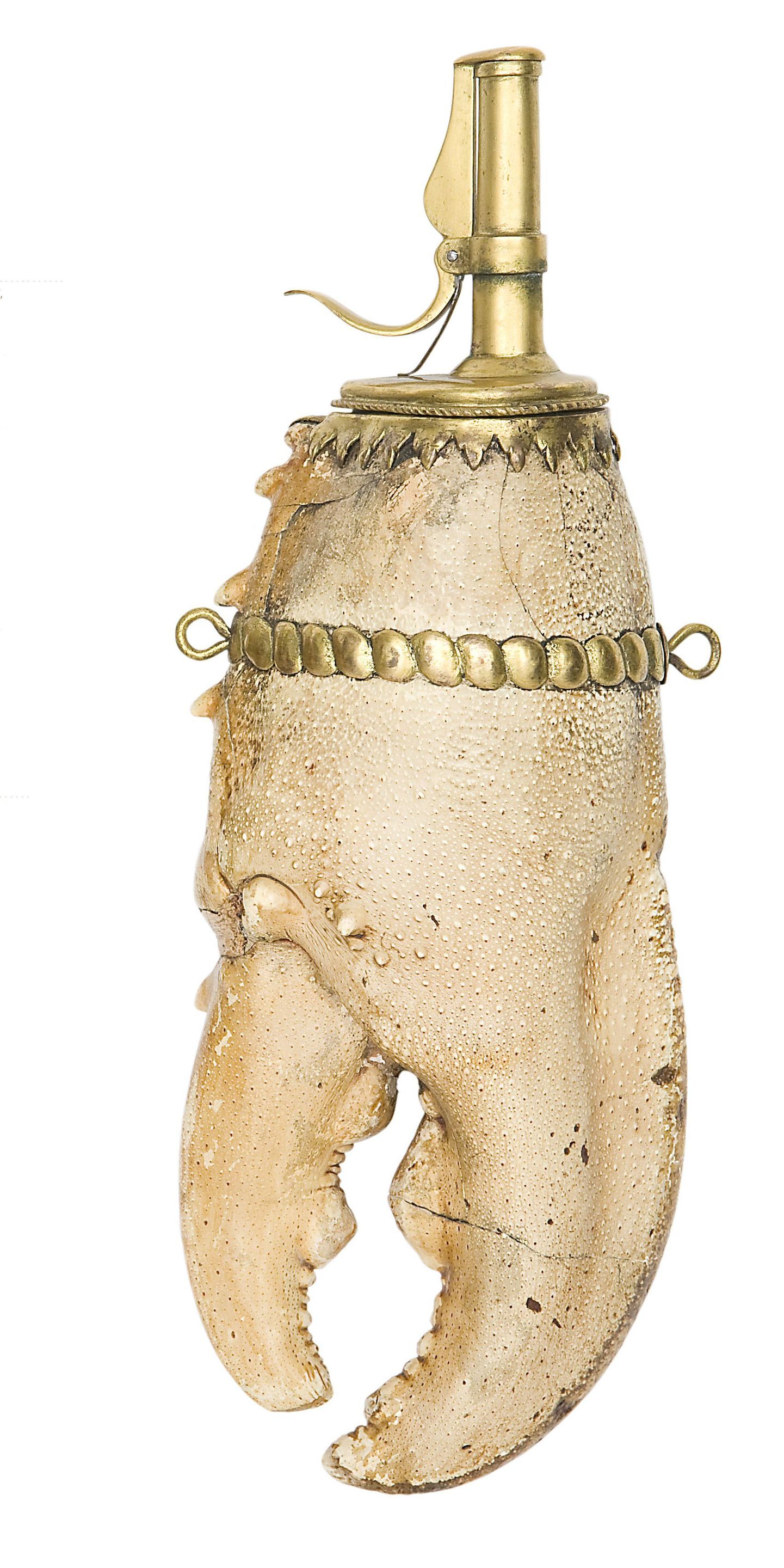 Bonhams : A Large Lobster-Claw Powder-Flask, And A Small Lobster-Claw ...