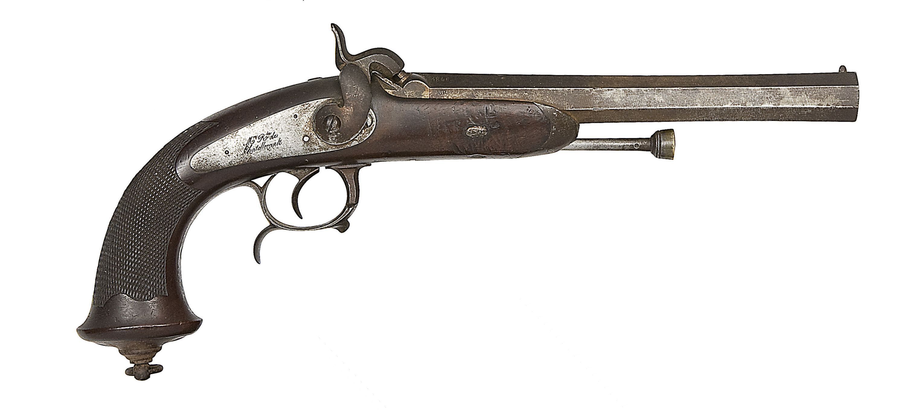 Bonhams : A French 12-Bore 1833 Model Percussion Officer's Pistol