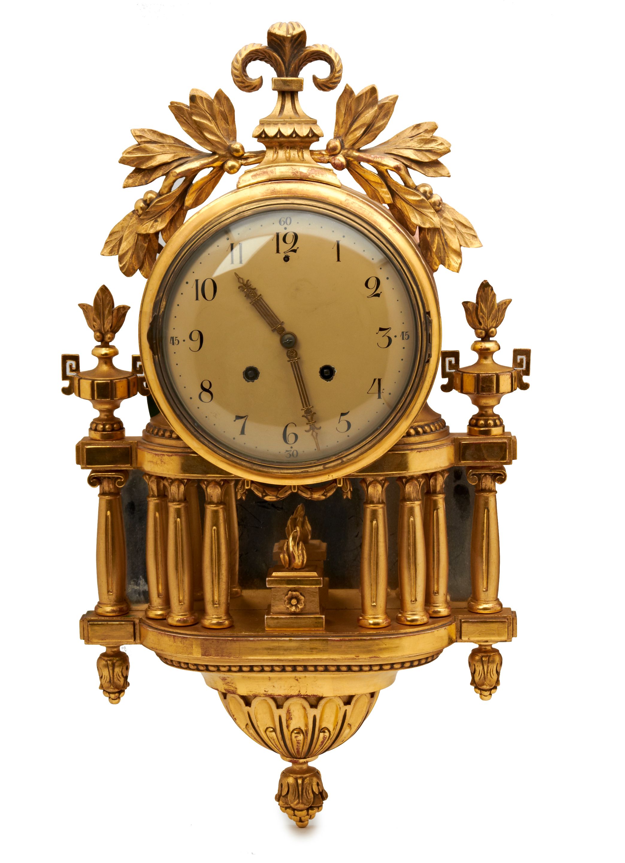 Bonhams : A Swedish gilt cartel wall clock, circa 1947 Union Stjarnsund