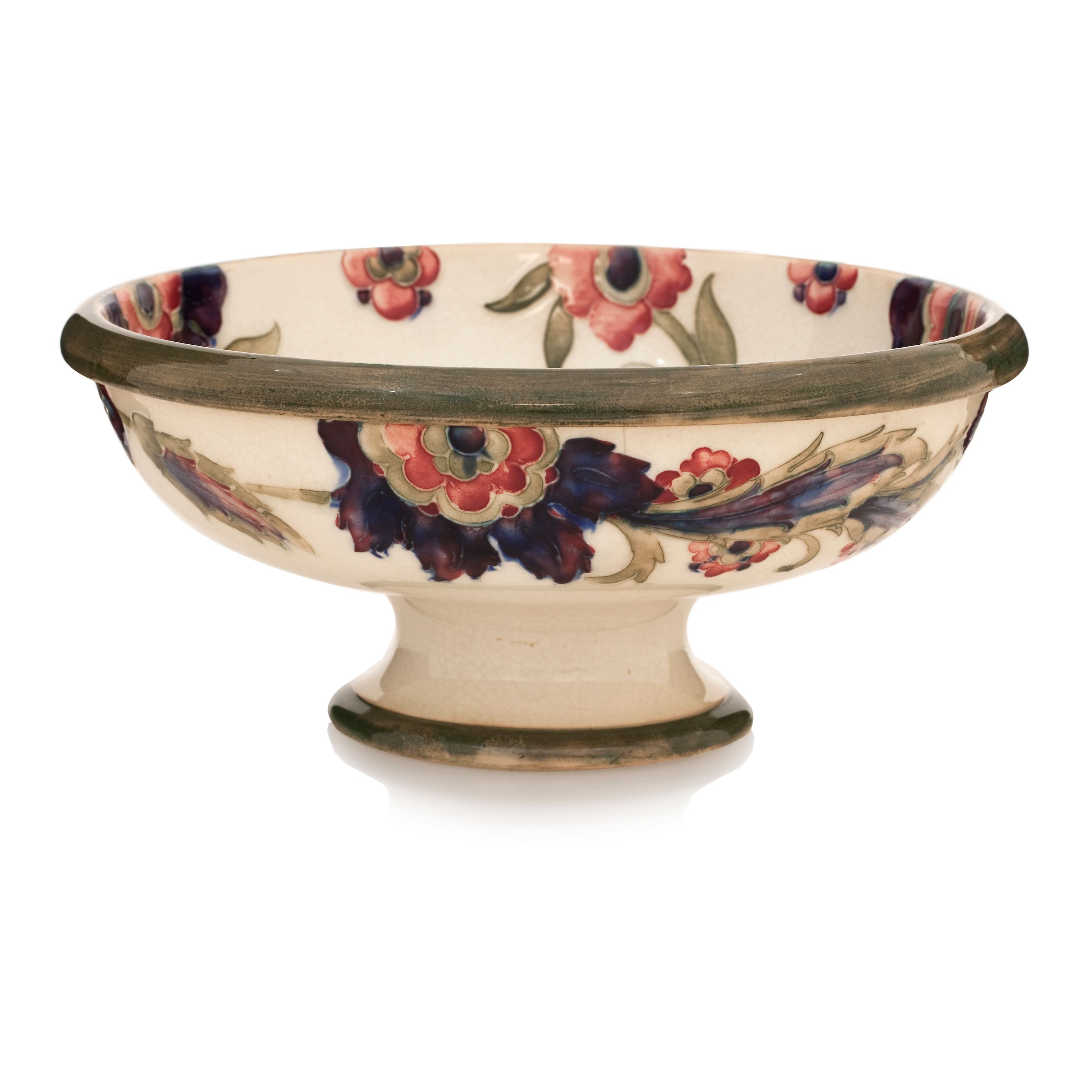 Bonhams : A William Moorcroft Florian Ware 'Persian' pattern footed ...