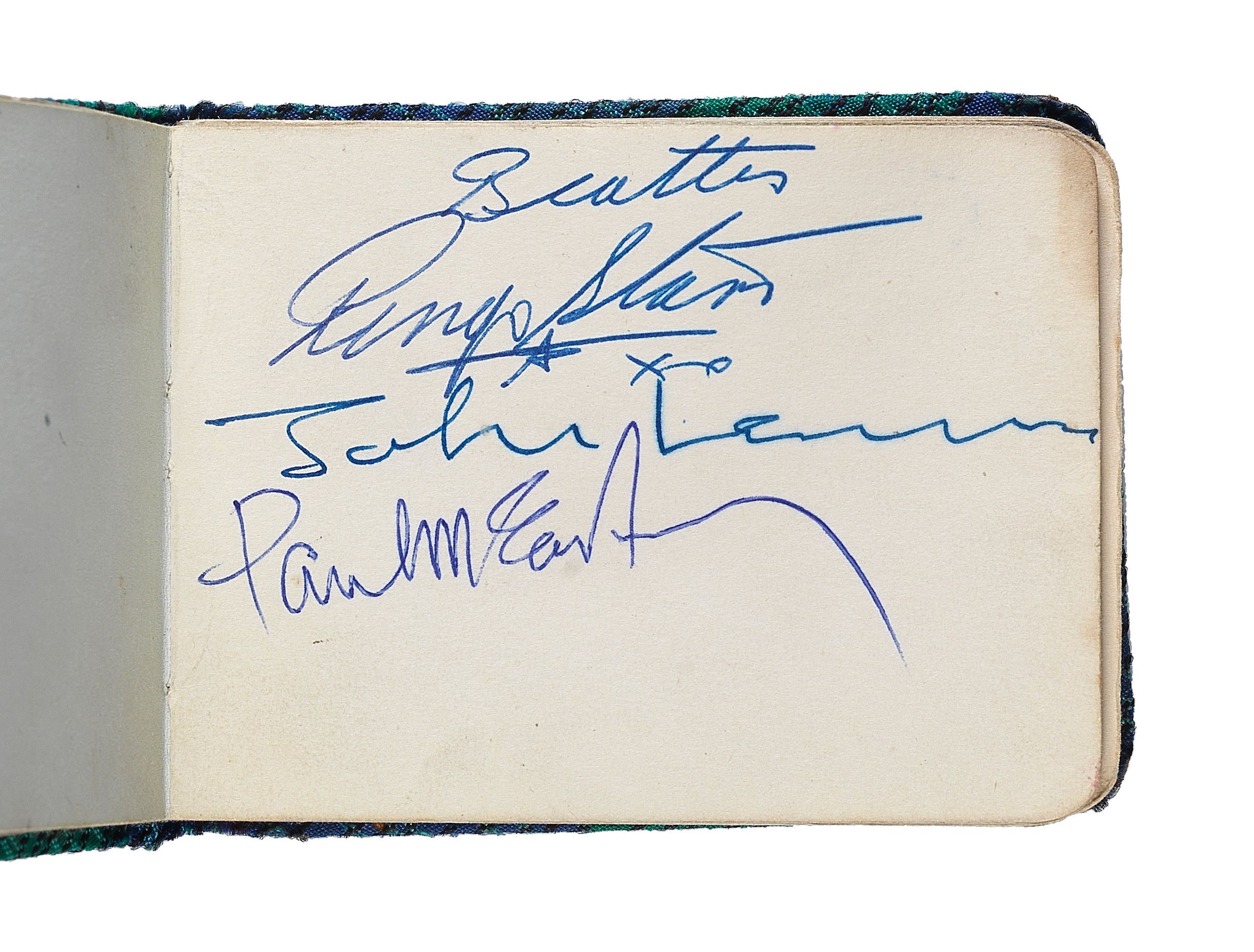 Bonhams : The Beatles An autograph book signed by three of the Beatles ...