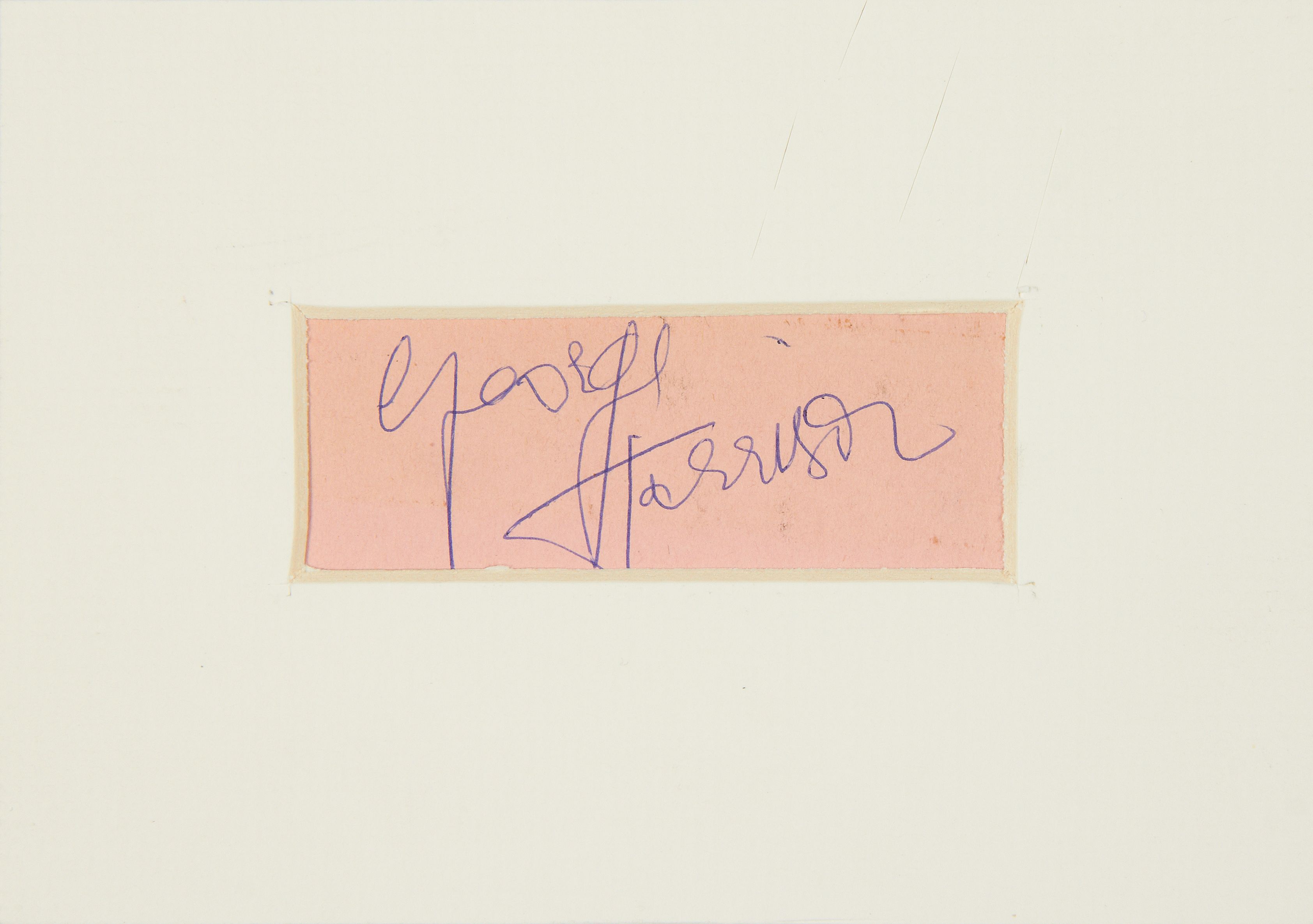 Bonhams : The Beatles A George Harrison autograph, 1960s,