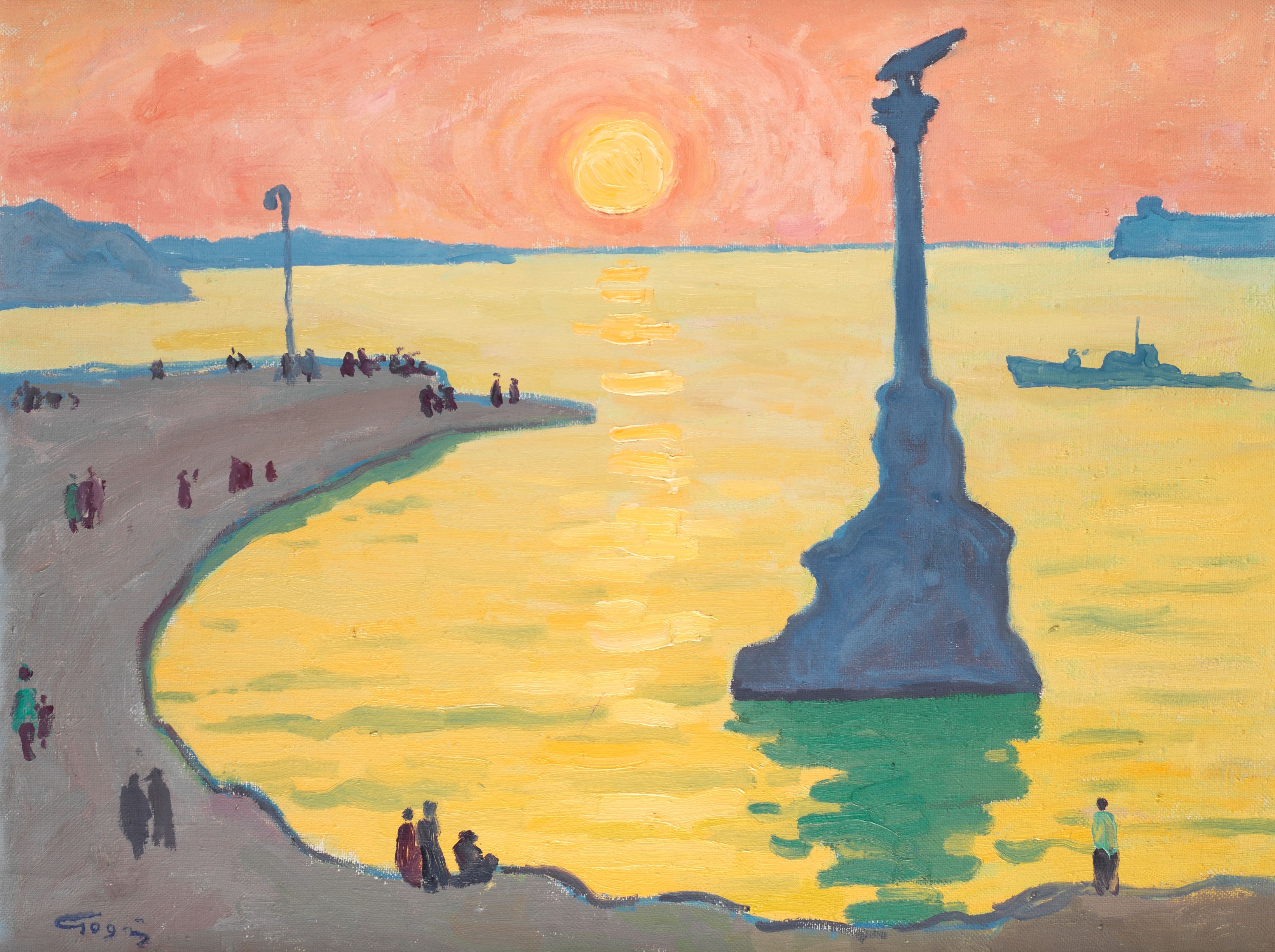 Bonhams : Ivan Ivanovich Godlevsky (Russian, 1908-1998) The harbour at ...