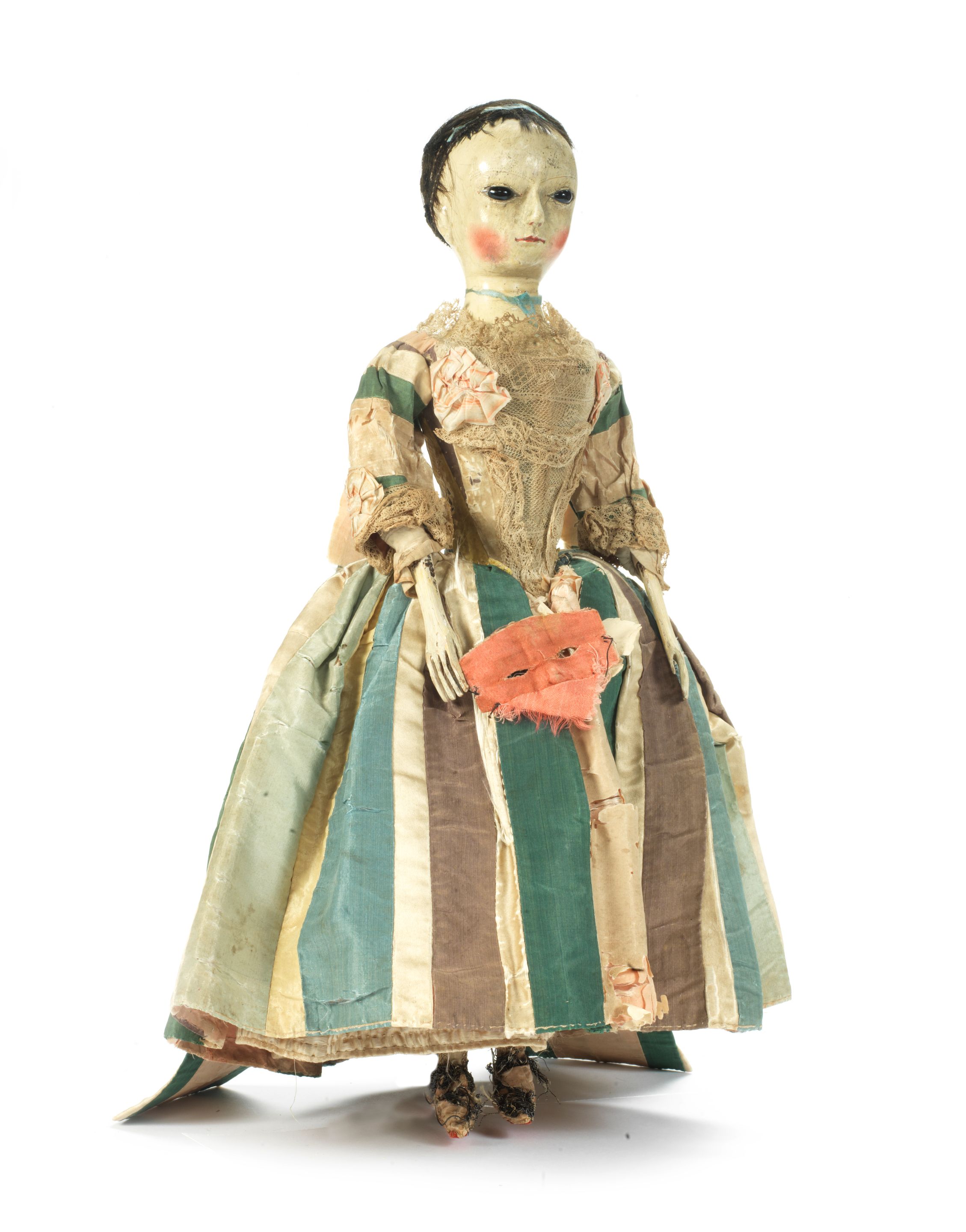 Bonhams : A fine George II wooden doll, English circa 1730