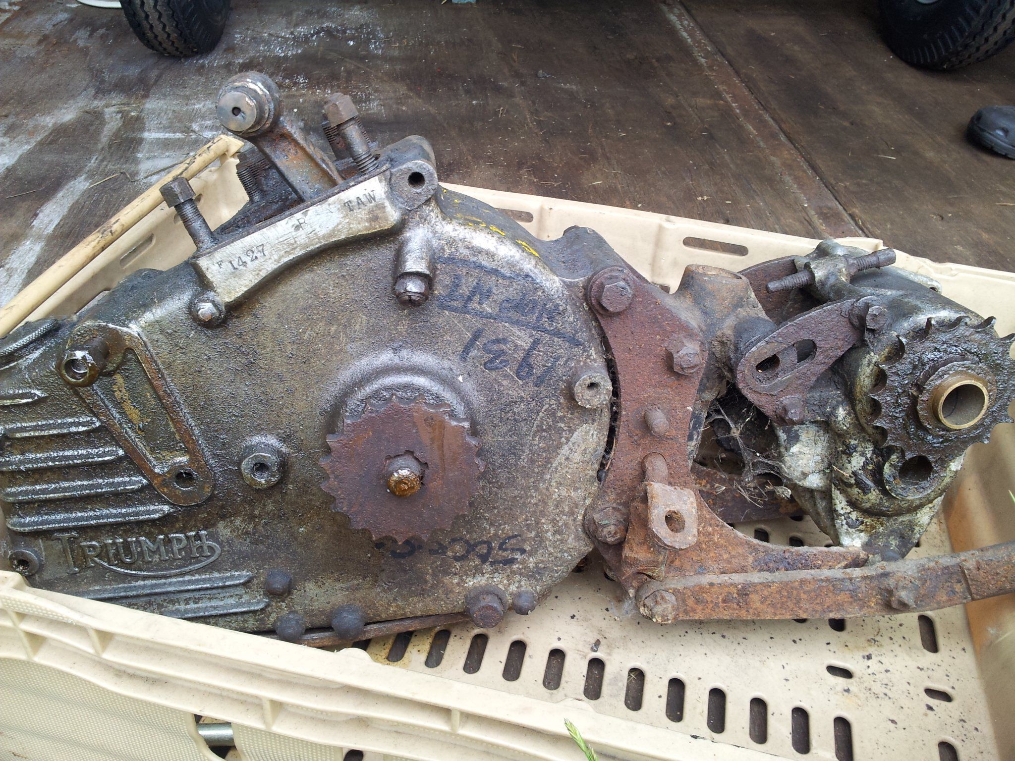 Bonhams Cars : A pre-War Triumph Model NT 500cc engine,