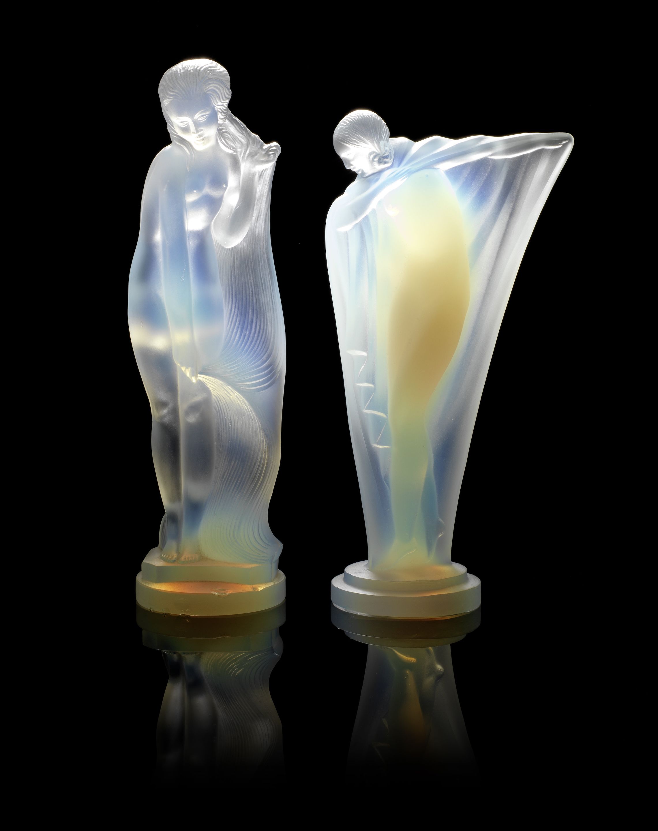 Bonhams : Lucile Sevin for Etling An Art Deco Opalescent Glass Model of ...