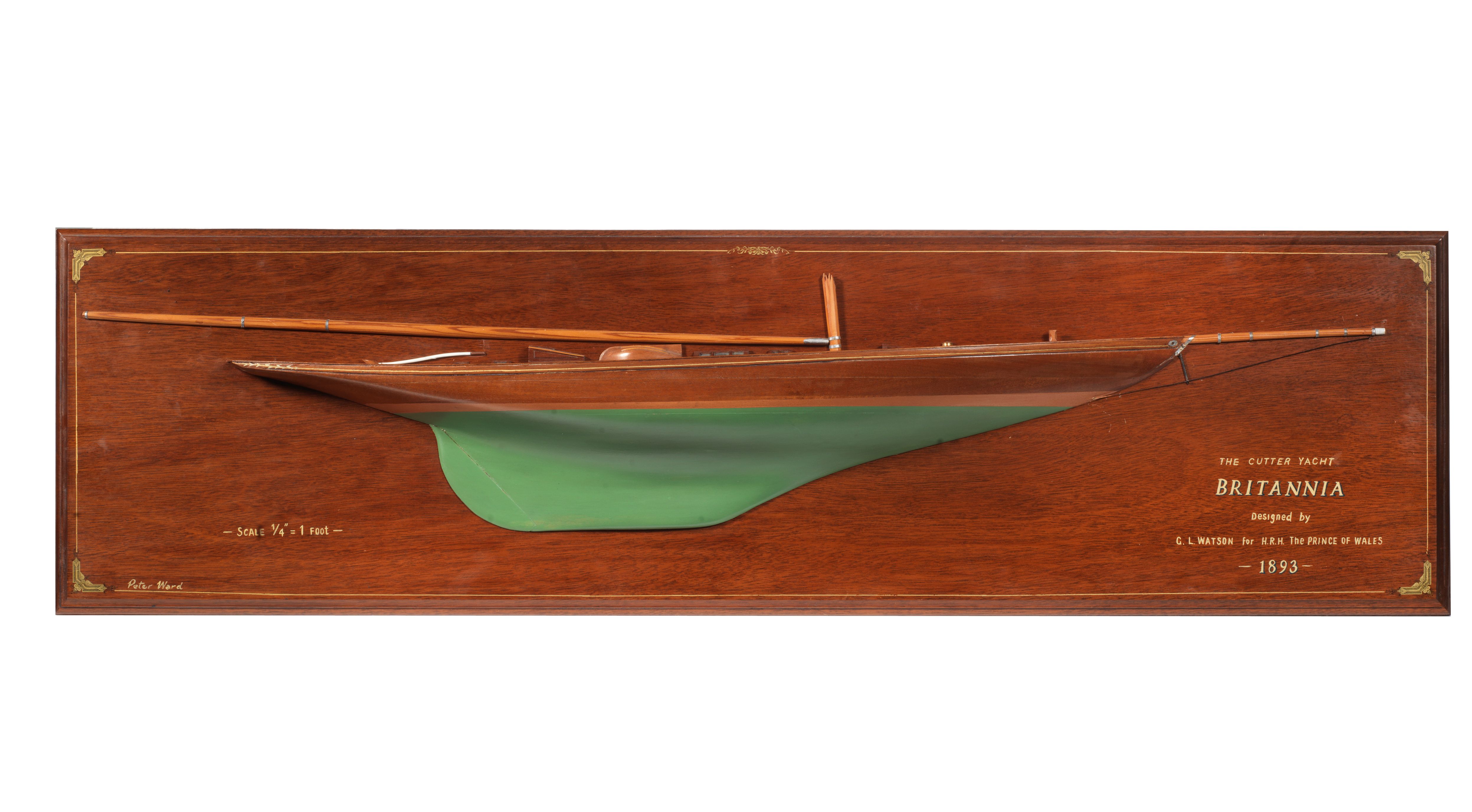 Bonhams : A half model of the Royal Yacht Britannia 1893 42x11.5ins ...