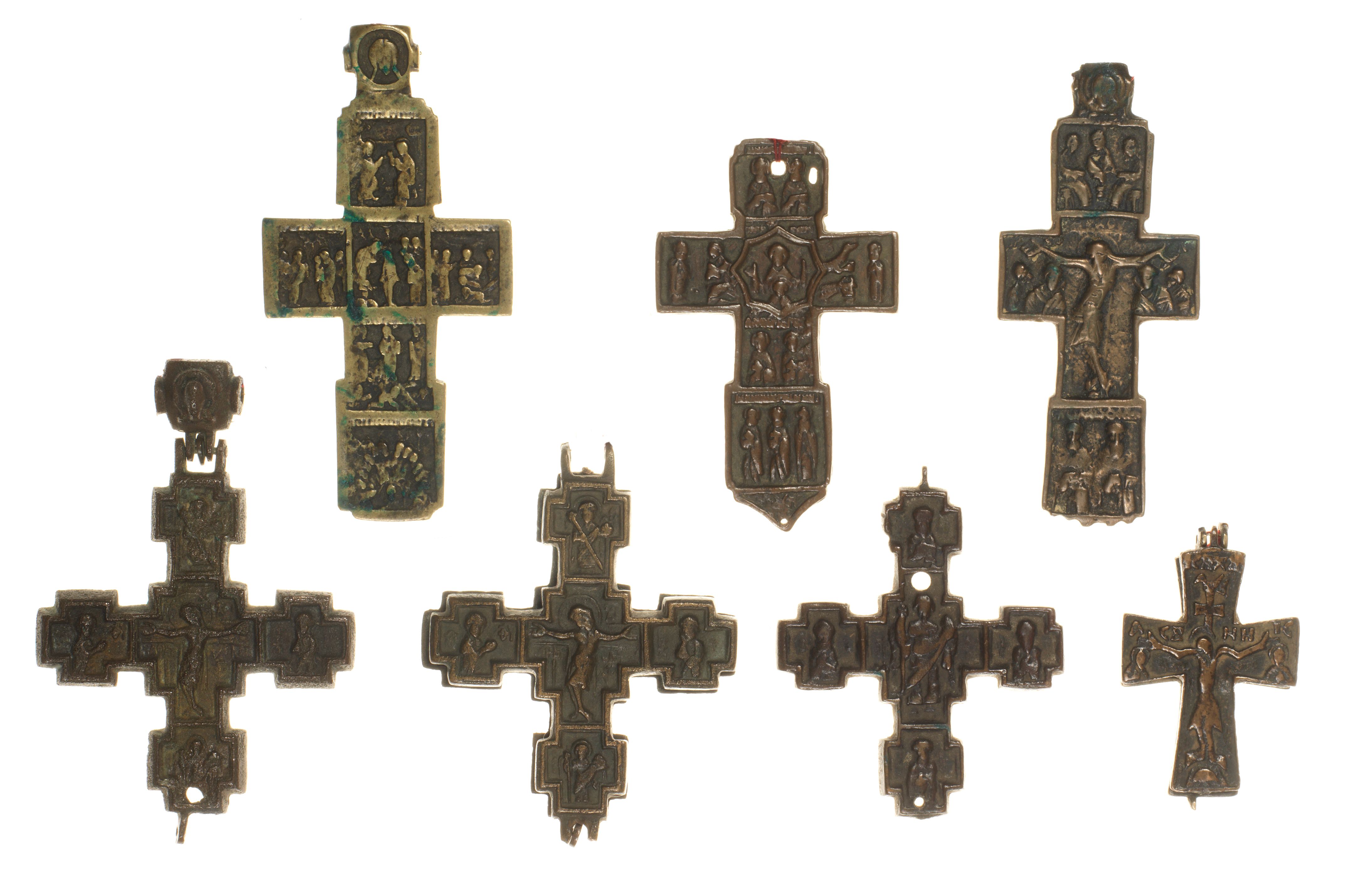 Bonhams : A collection of seven Medieval Coptic crosses