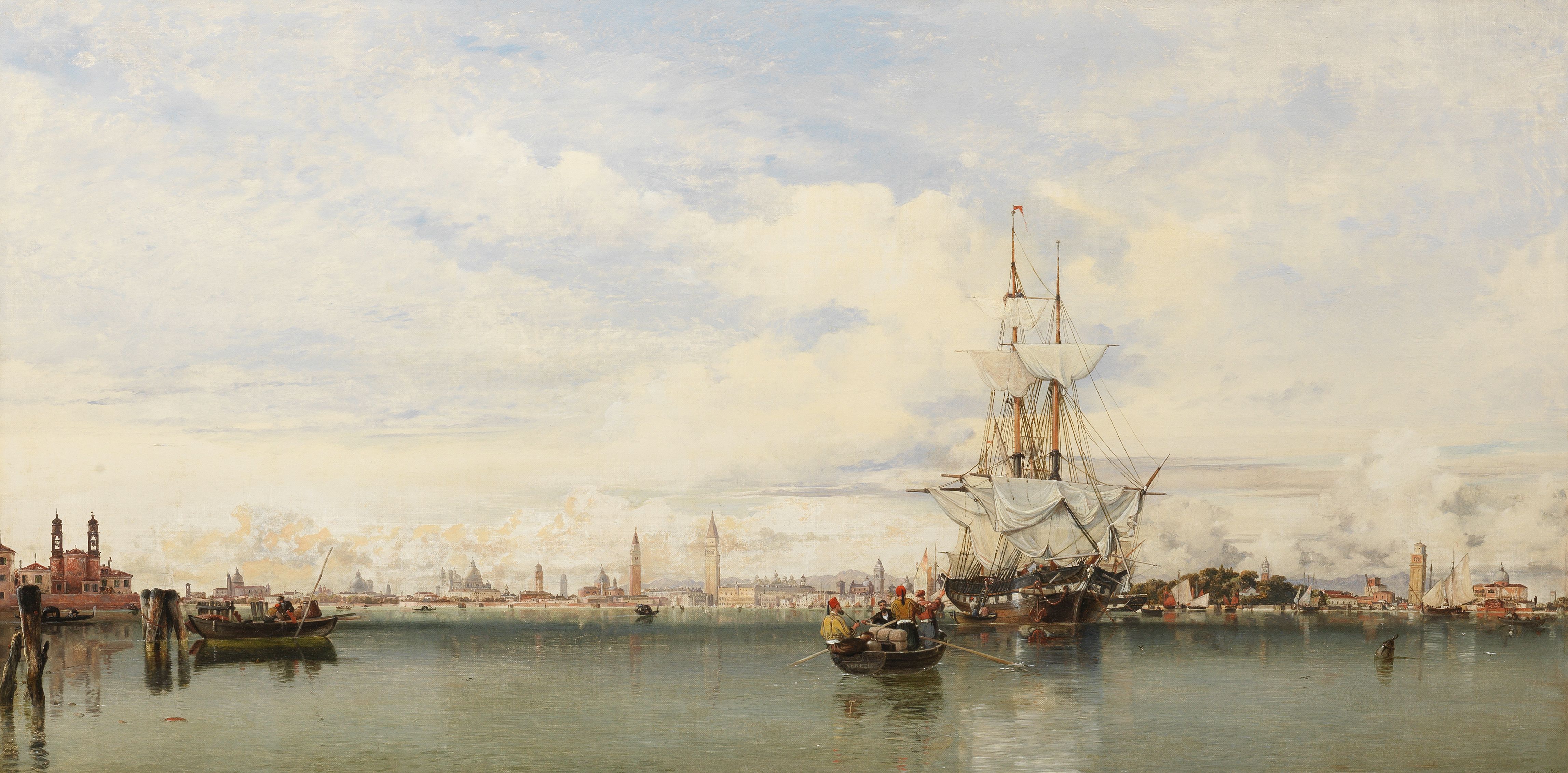 Bonhams : Edward William Cooke, RA (British, 1811-1880) Venice from the ...