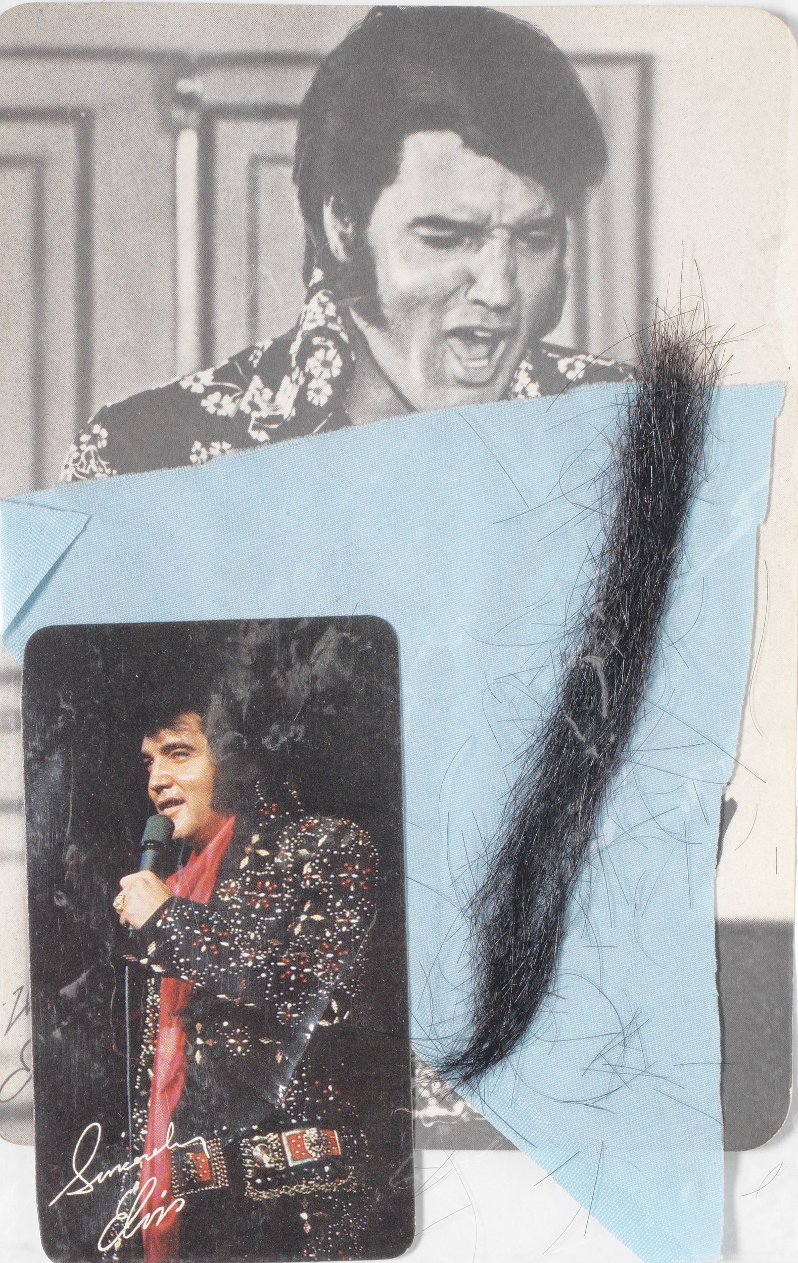 Bonhams : Elvis Presley A lock of hair, 1970s,