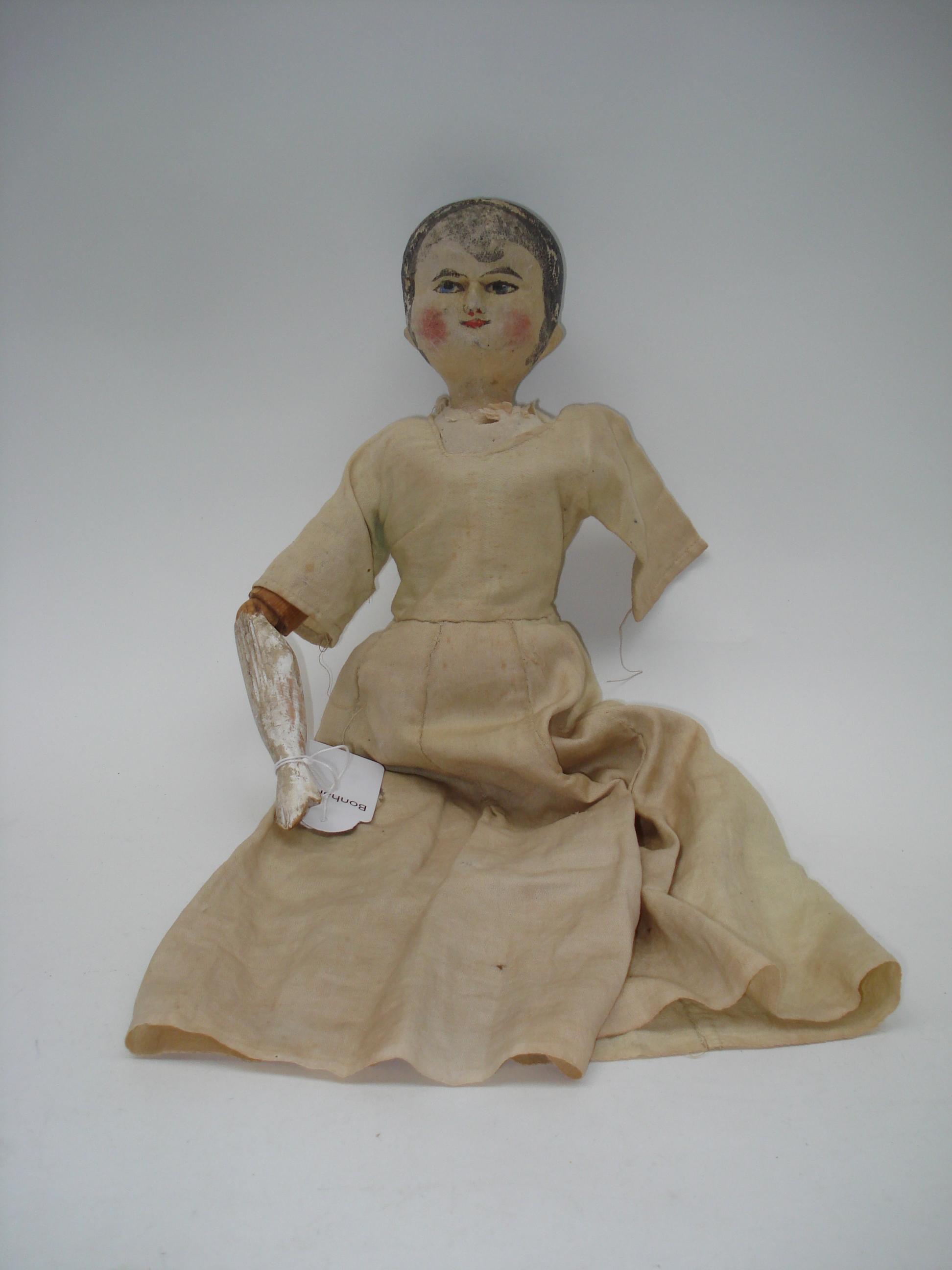 Bonhams Early Carved Wooden Doll