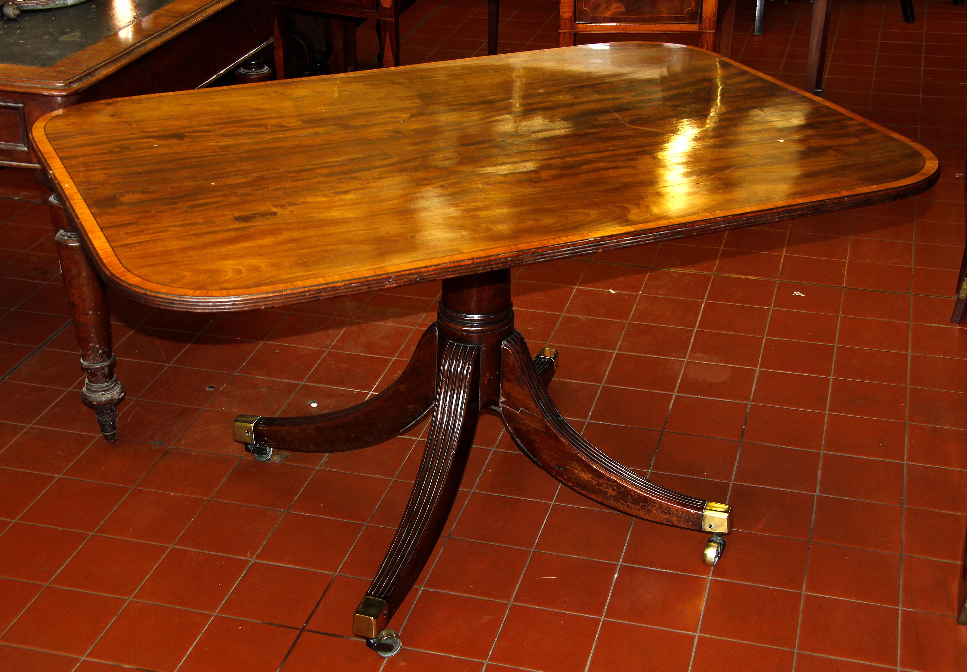 Bonhams : A Regency mahogany and satinwood crossbanded supper table