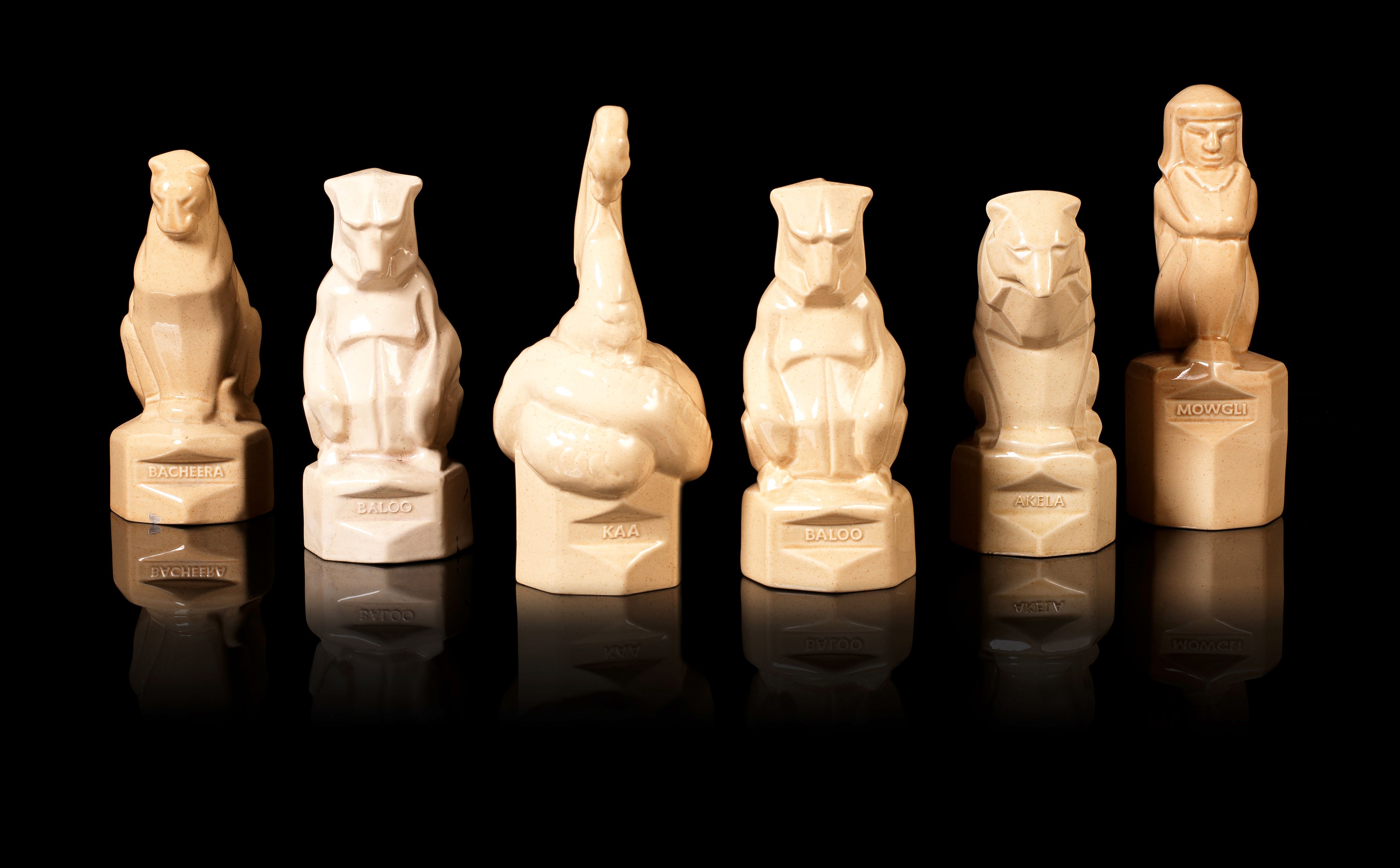 Bonhams : Donald Gilbert (1900-1961) for Ashtead Pottery Six Cubist ...