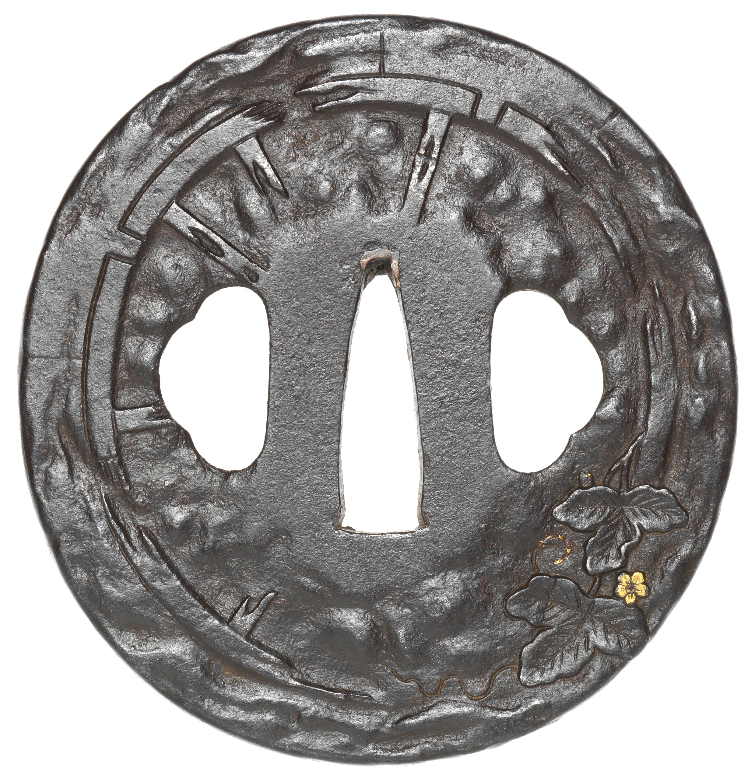 Bonhams : Four iron tsuba Ichinomiya, Nara, Bushu and Inshu schools ...