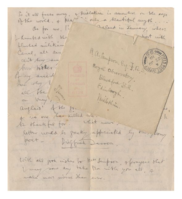 Bonhams : SIEGFRIED SASSOON Autograph letter signed (Siegfried Sassoon ...