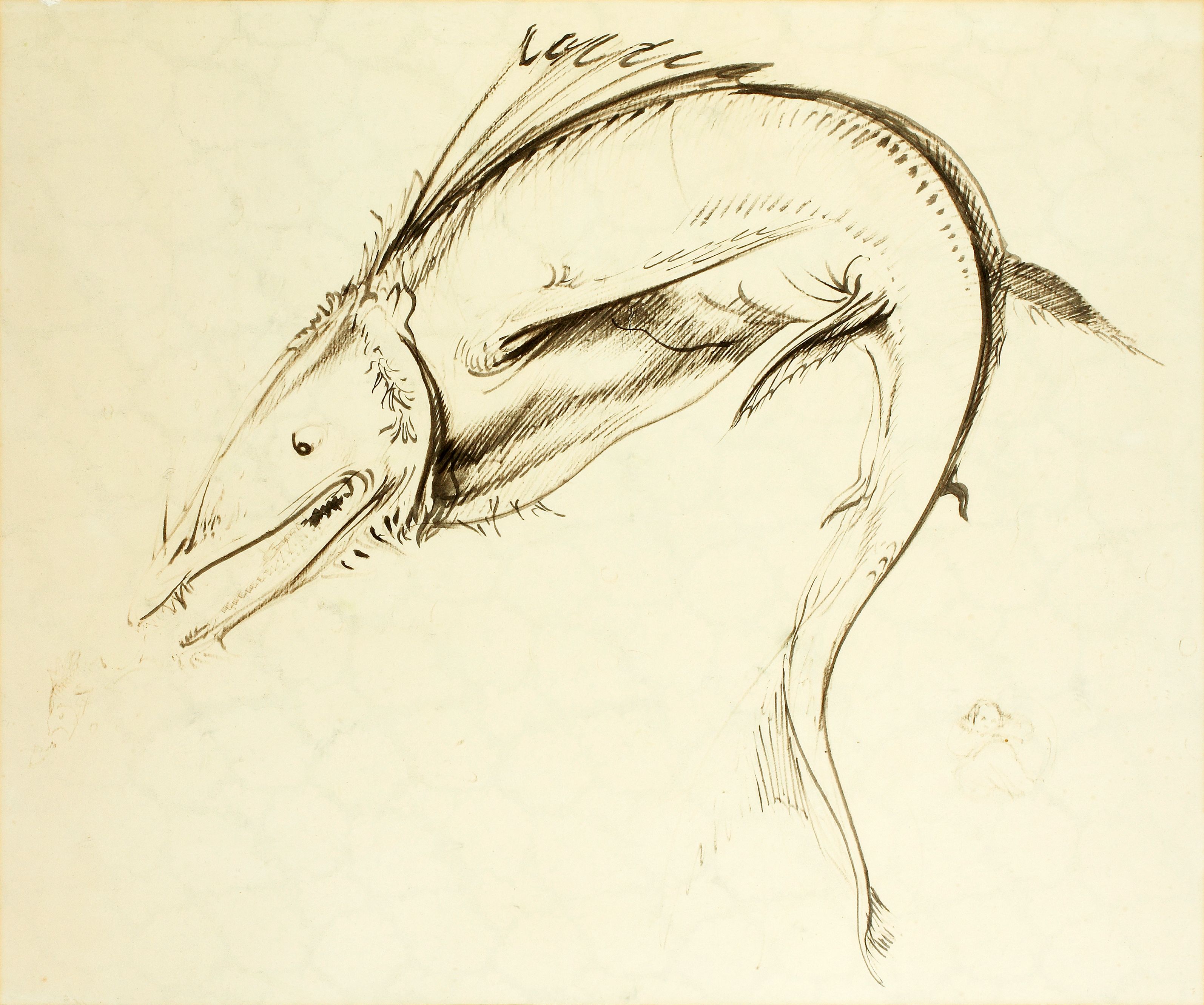 Bonhams : Pietro Annigoni (Italian, 1910-1988) Study of a bestiary-type ...