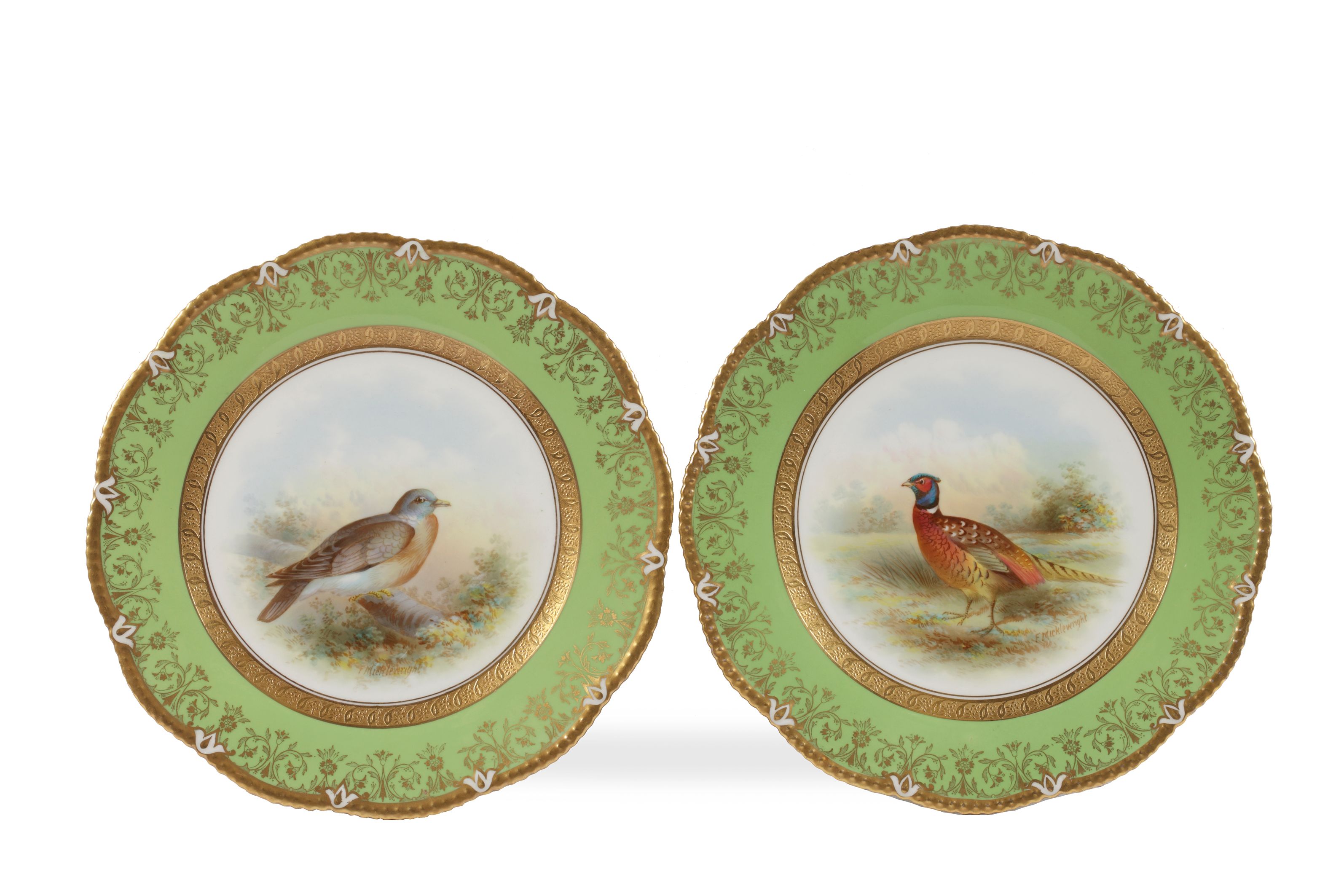 Bonhams : A set of twelve Aynsley cabinet plates by Frederick ...