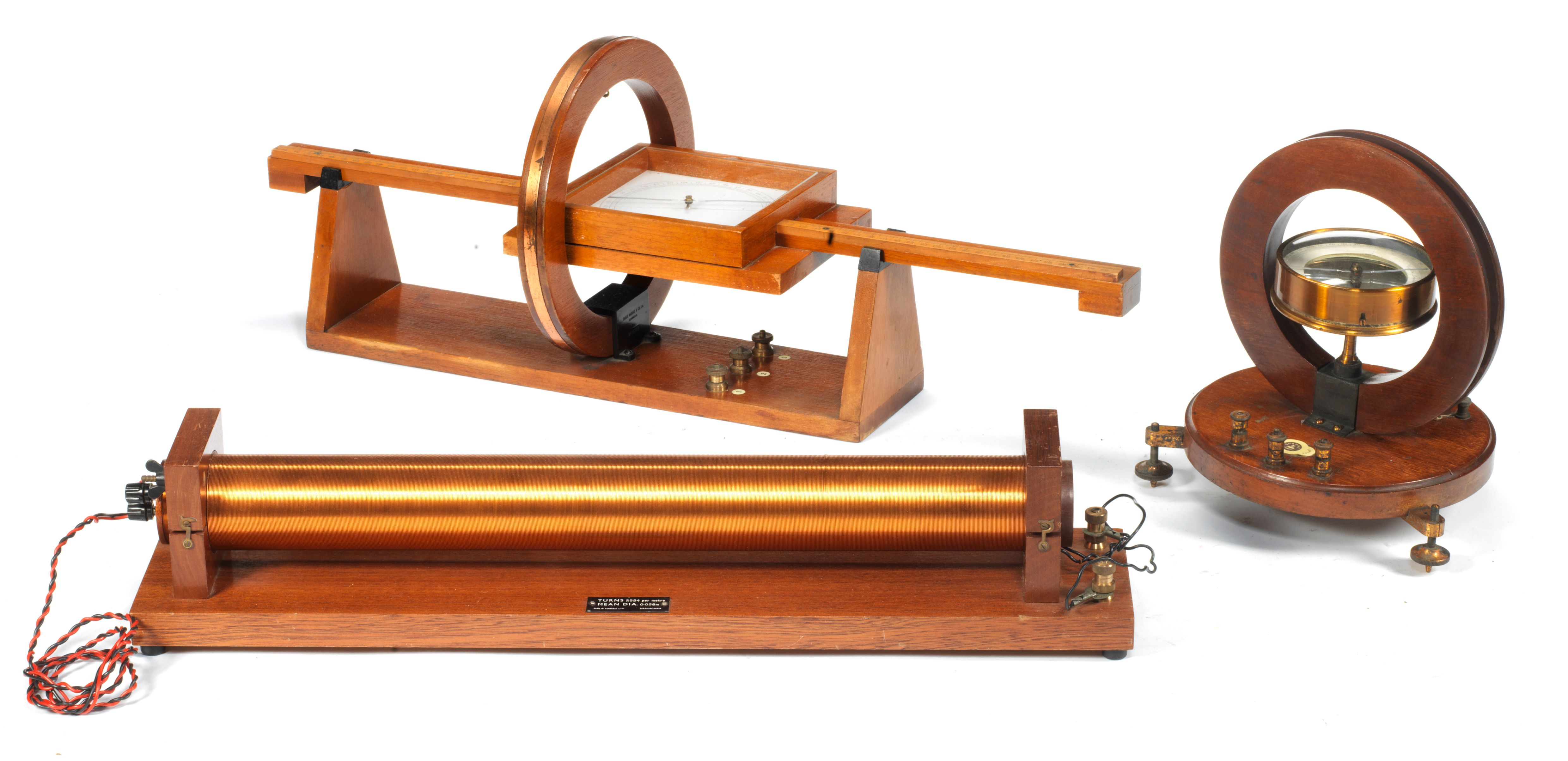 Bonhams : A galvanometer, magnetometer and large coil, English, 20th ...