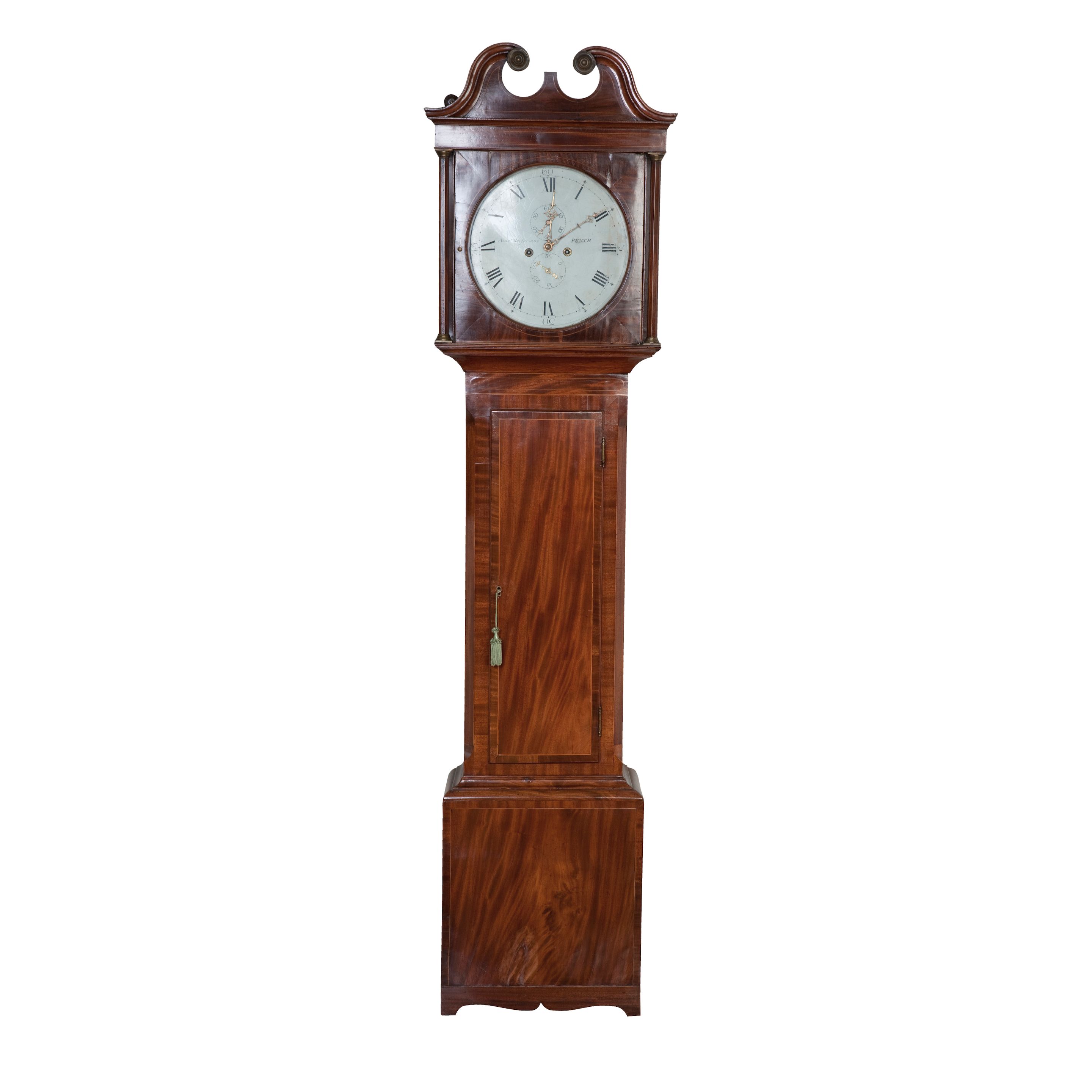 Bonhams : An early 19th century mahogany and cross-banded longcase ...
