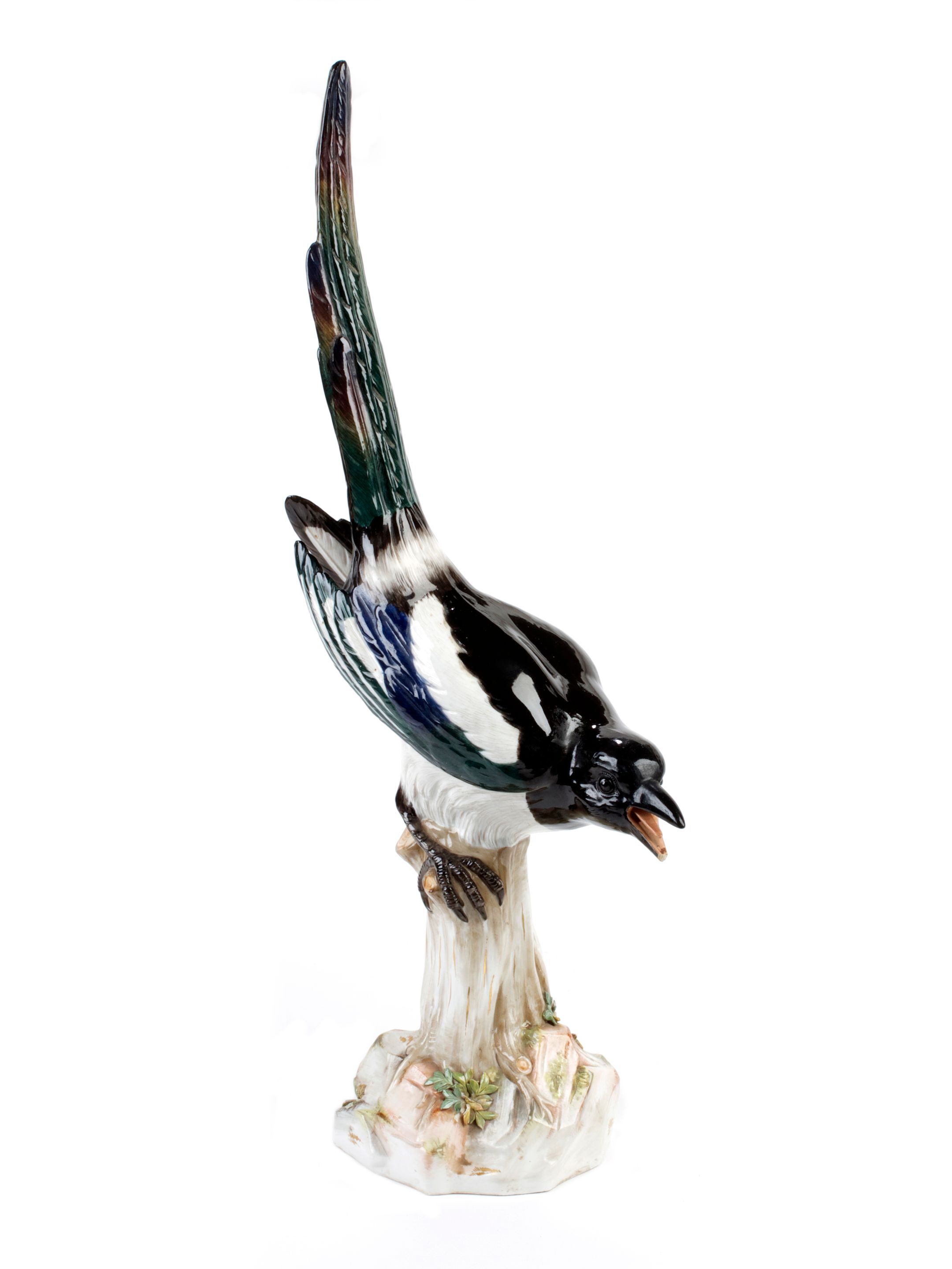 Bonhams : A Meissen model of a magpie, late 19th century
