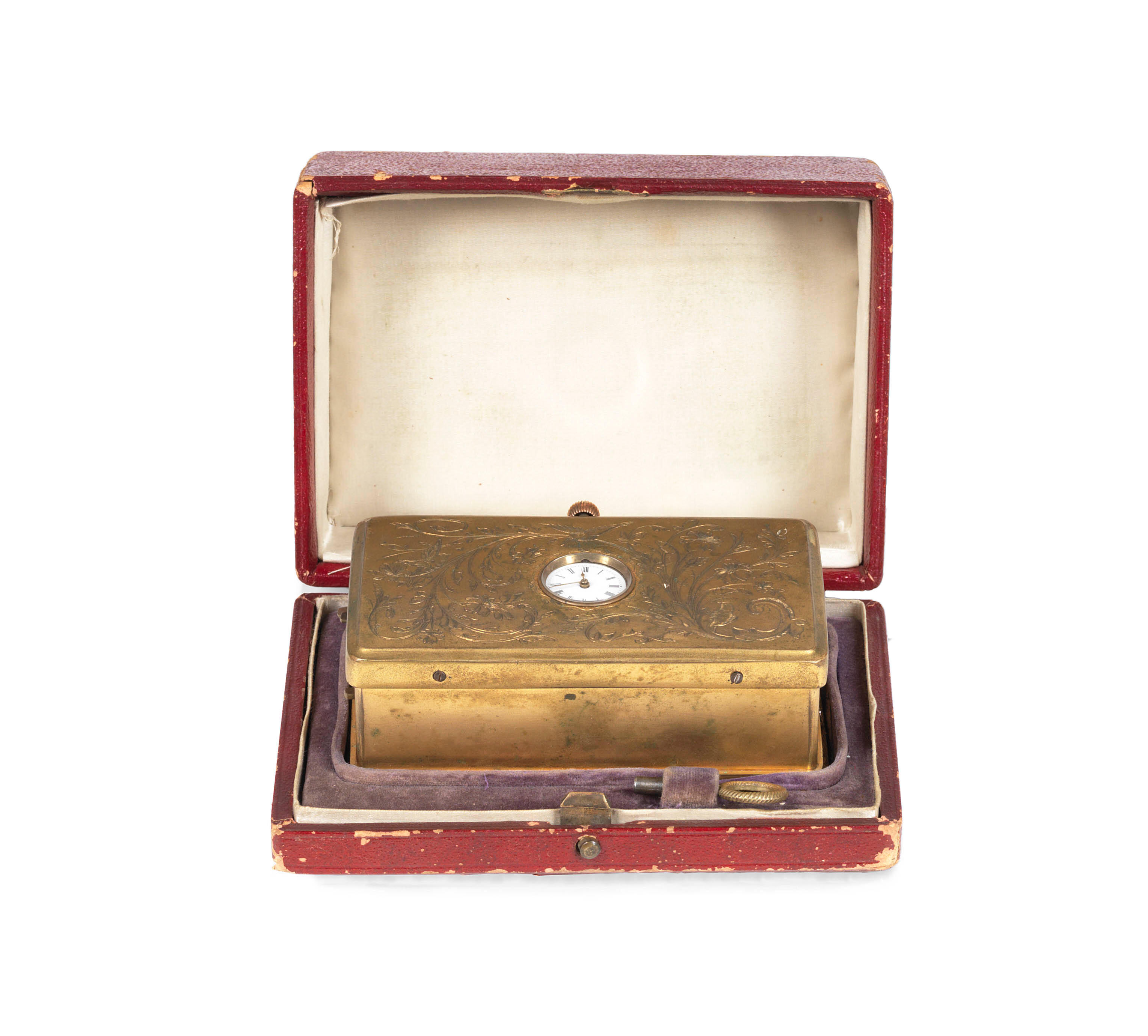 Bonhams : An unusual gilt brass musical timepiece, Swiss, late 19th century,