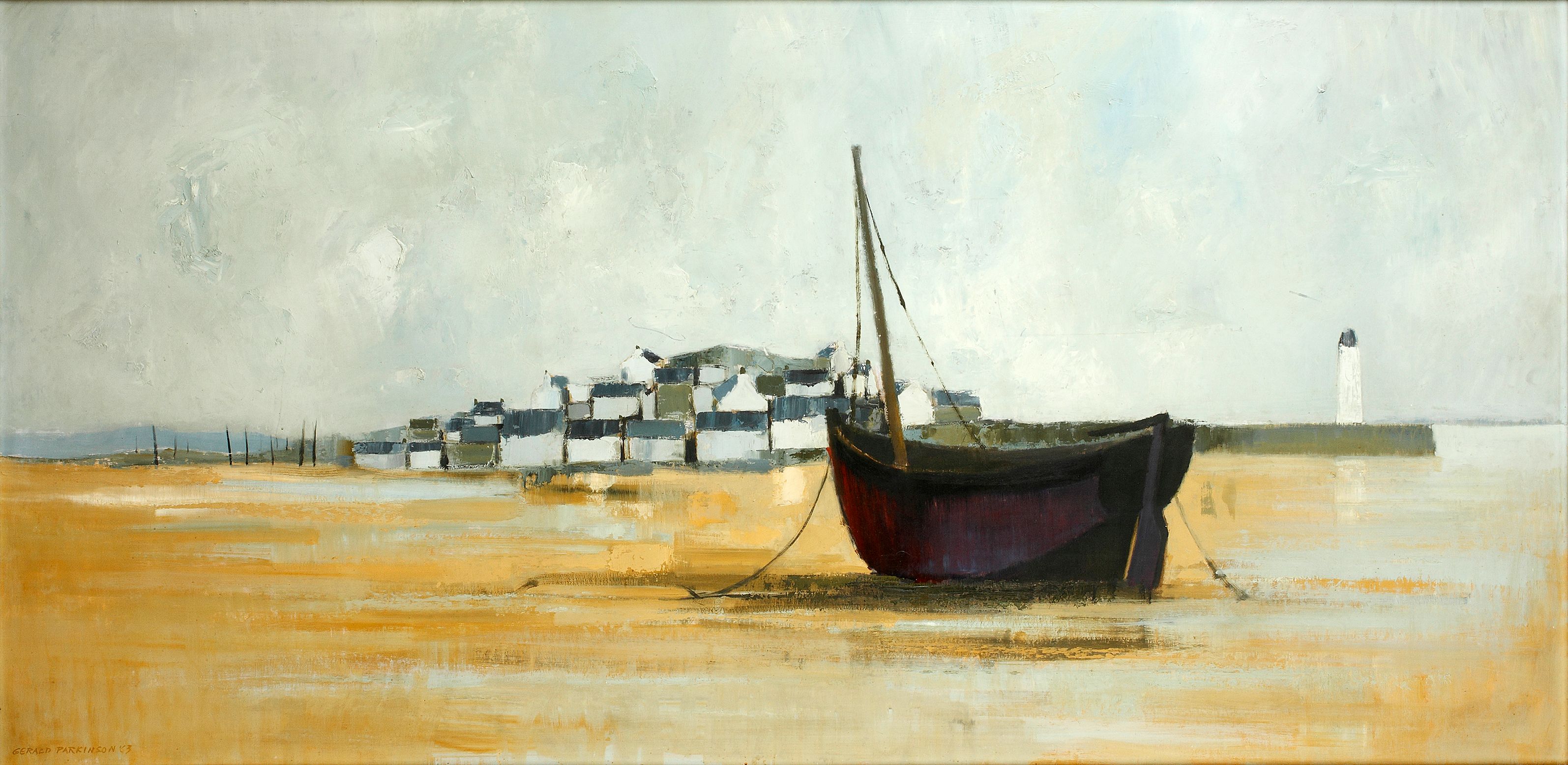 Bonhams : Gerald Parkinson (born 1926) 'Village in Cornwall'