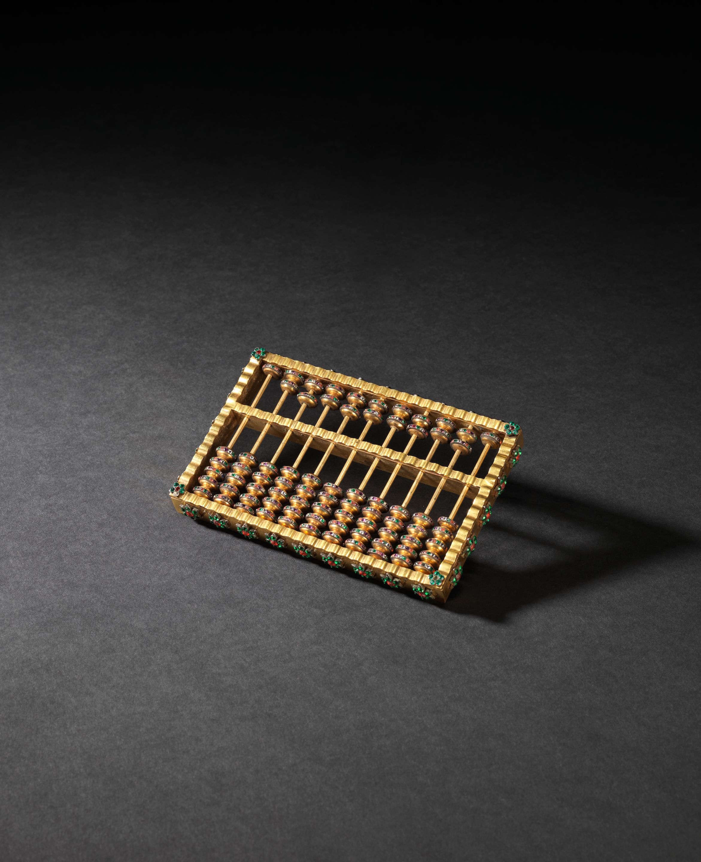 Bonhams : A very rare embellished gilt-bronze abacus 19th century