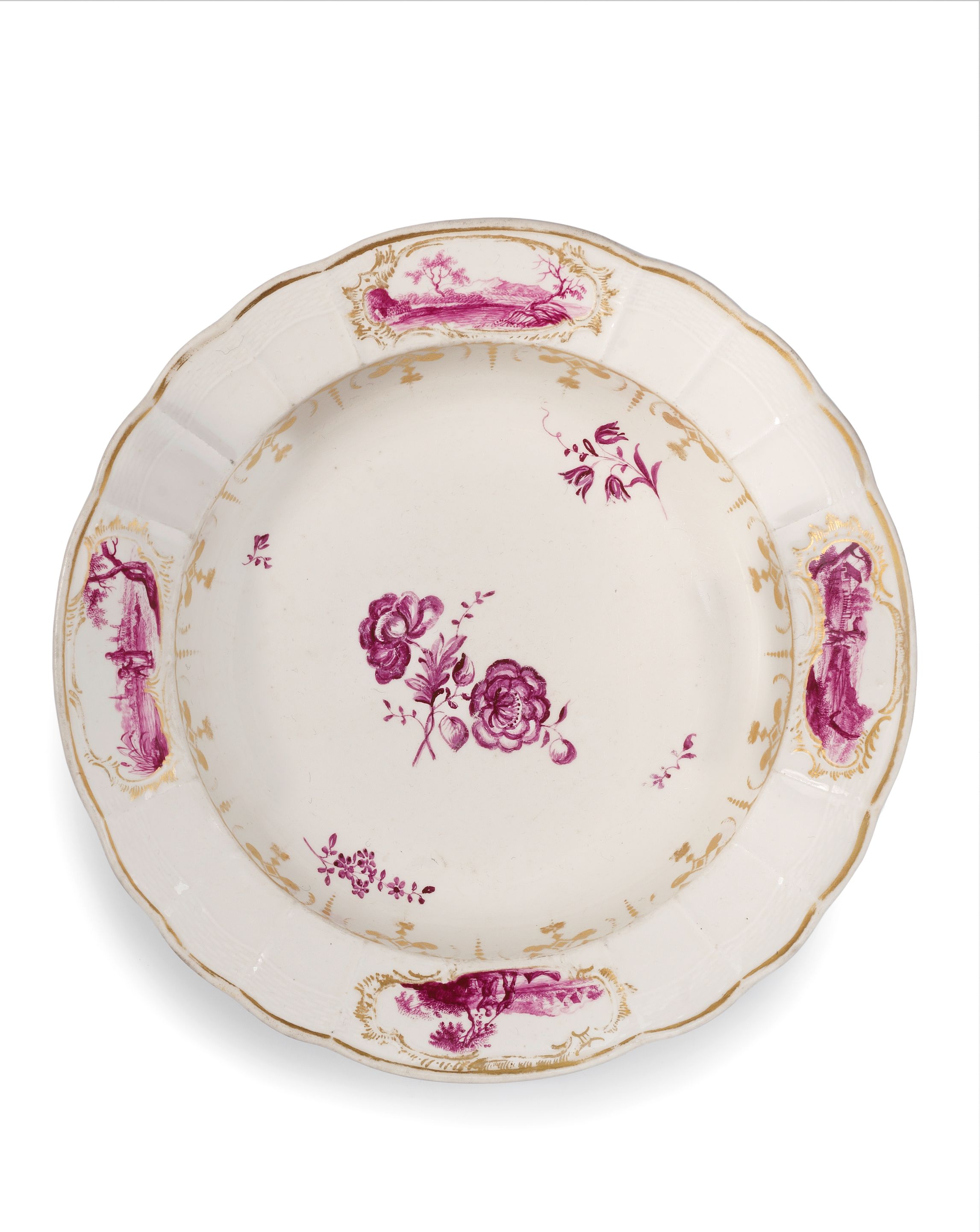 Bonhams : An Ansbach soup plate, circa 1765-70