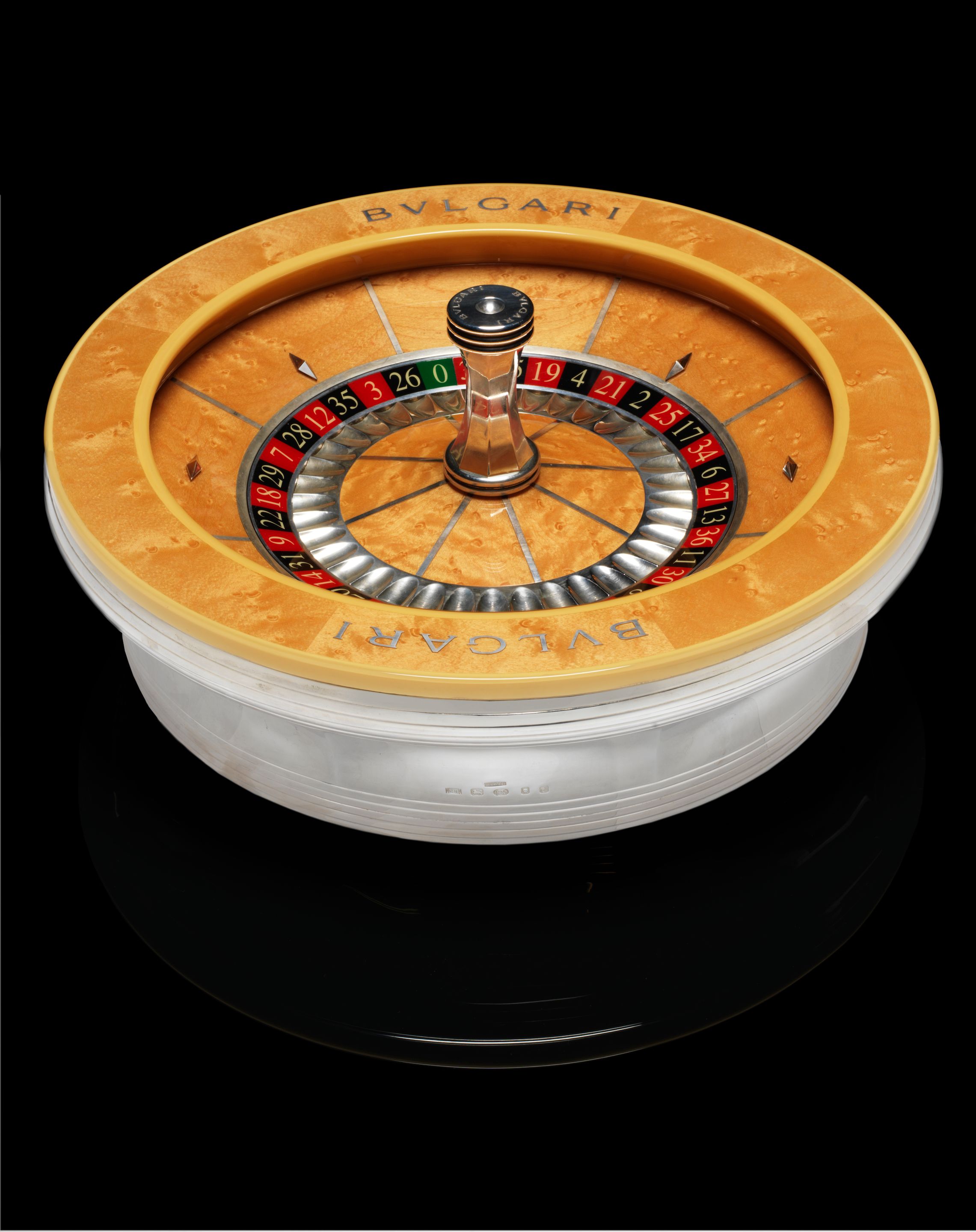 Bonhams : BVLGARI A silver 'French' roulette wheel sponsor's mark S ...