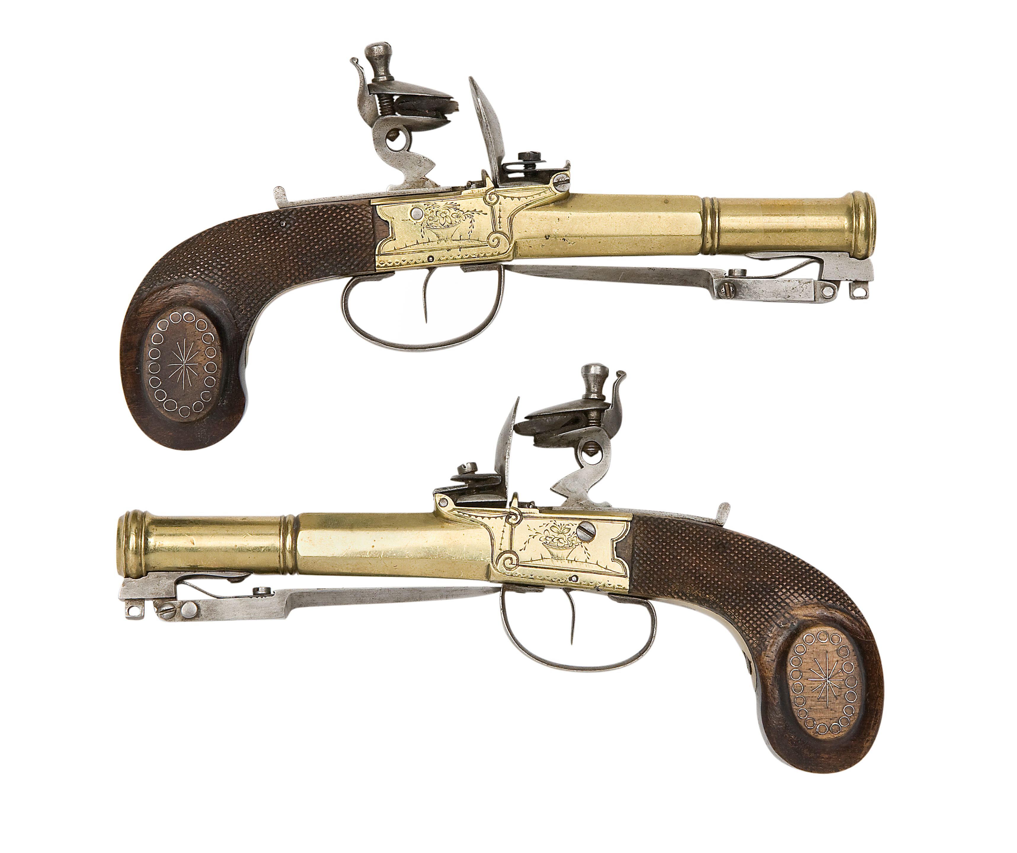 Bonhams : A Pair Of Continental 50-Bore Flintlock Box-Lock Pistols