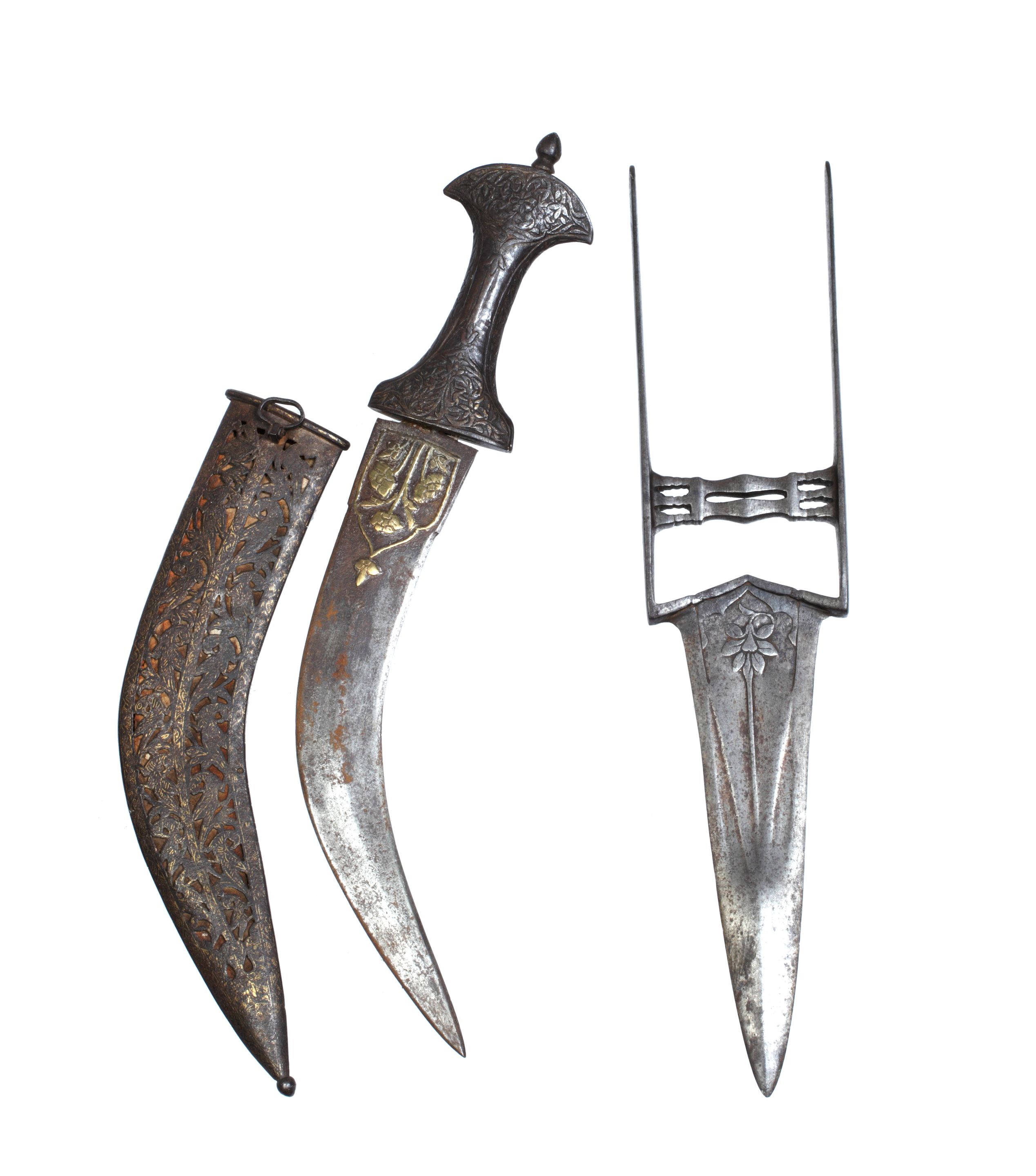 Bonhams : An Indian Katar push dagger and another dagger