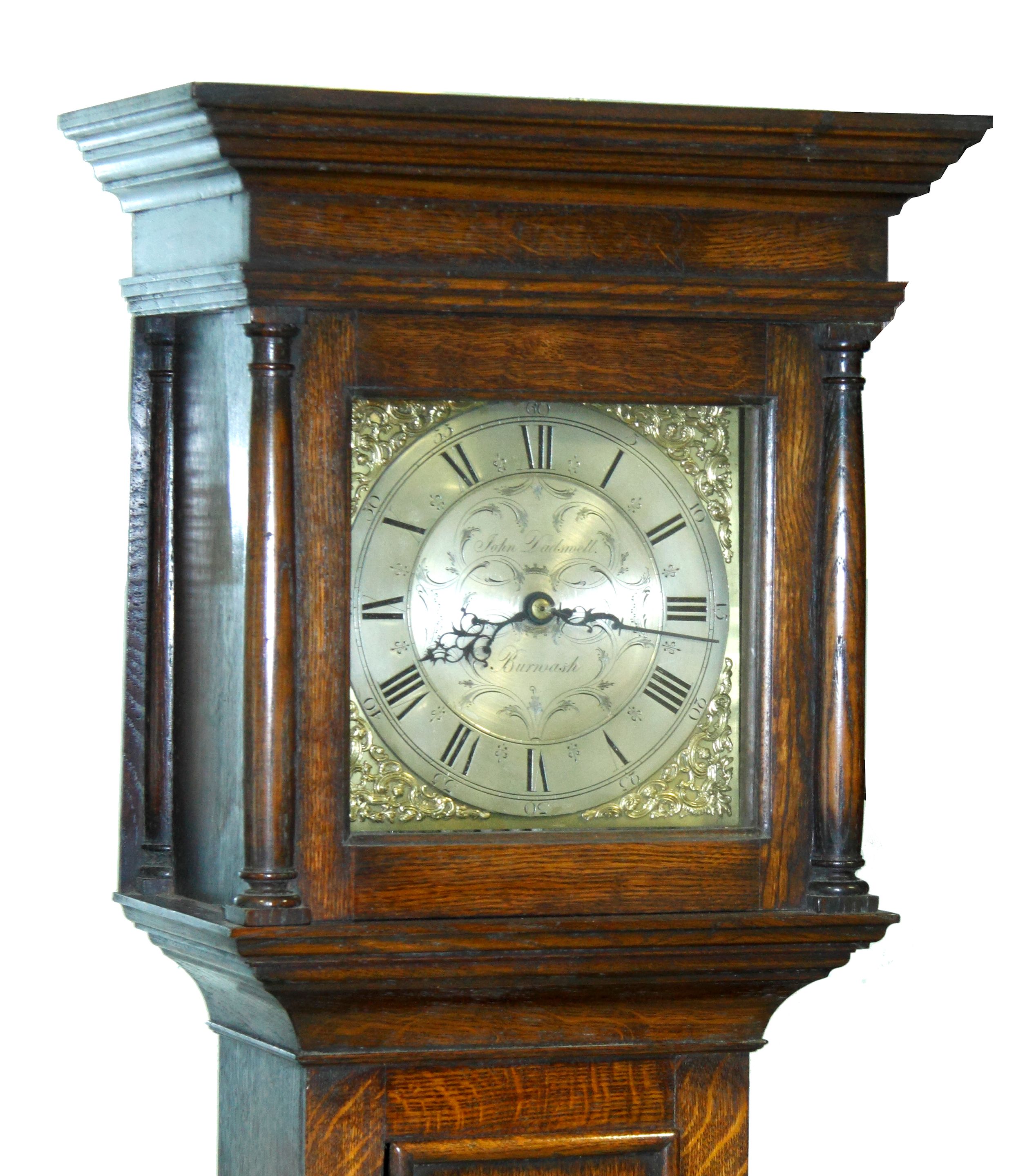Bonhams : An 18th century oak 30 hour long case clock John Dadswell, Burwash 1766-1790