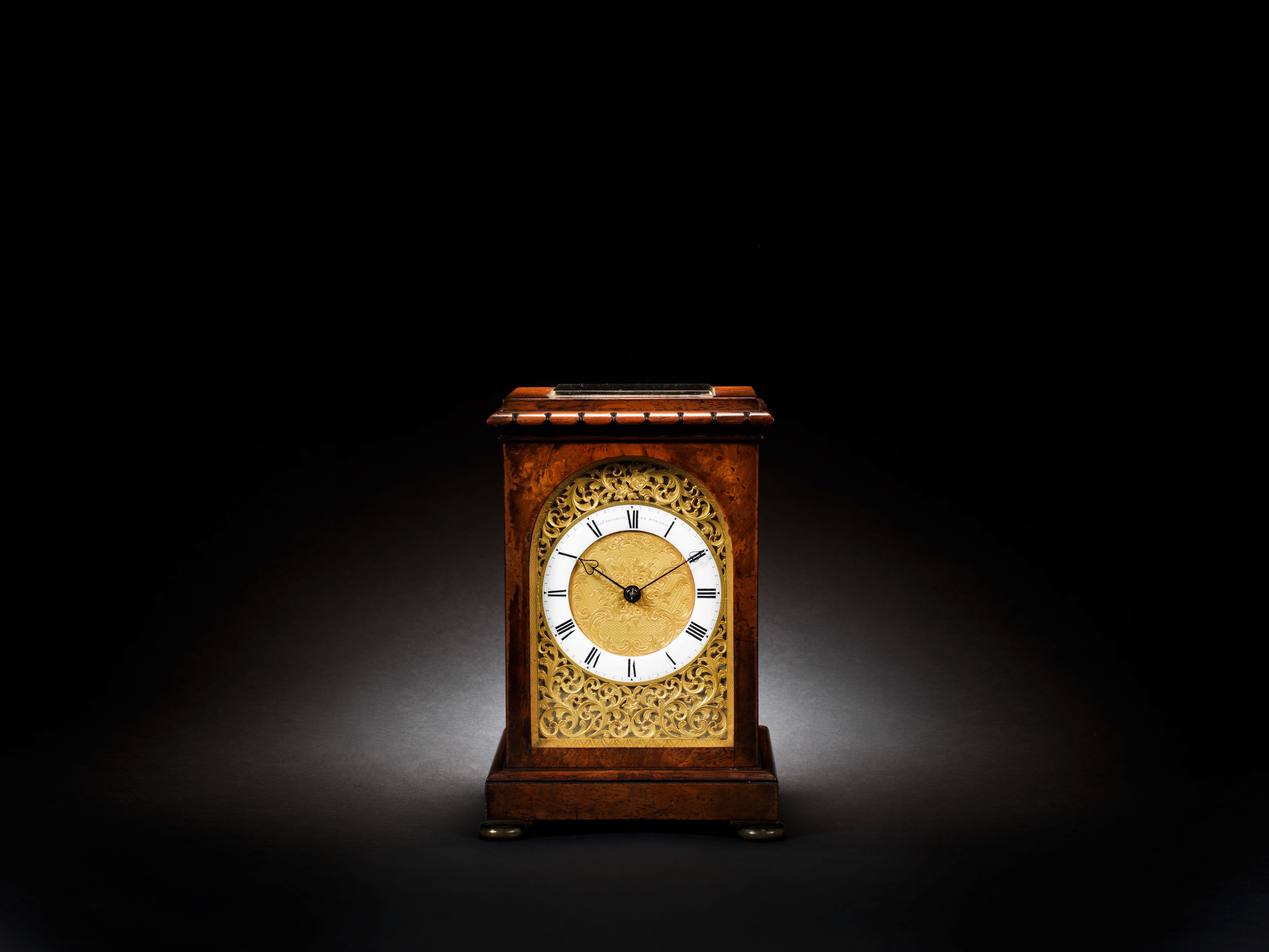 Bonhams : A fine mid 19th century rosewood mantel clock Arnold, Charles ...