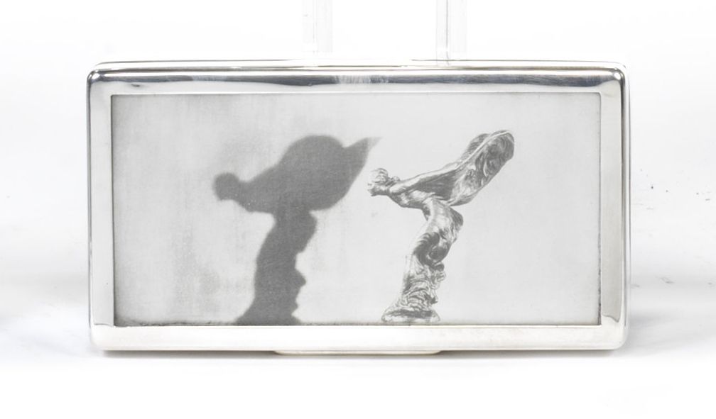Bonhams Cars : A 1928 STERLING SILVER ROLLS-ROYCE CIGARETTE BOX WITH ...